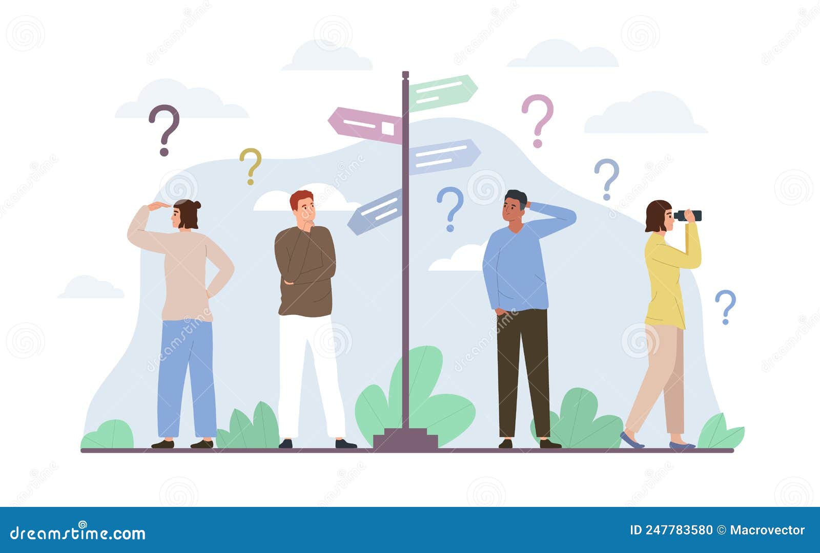 Decision Making Concept stock vector. Illustration of process - 247783580