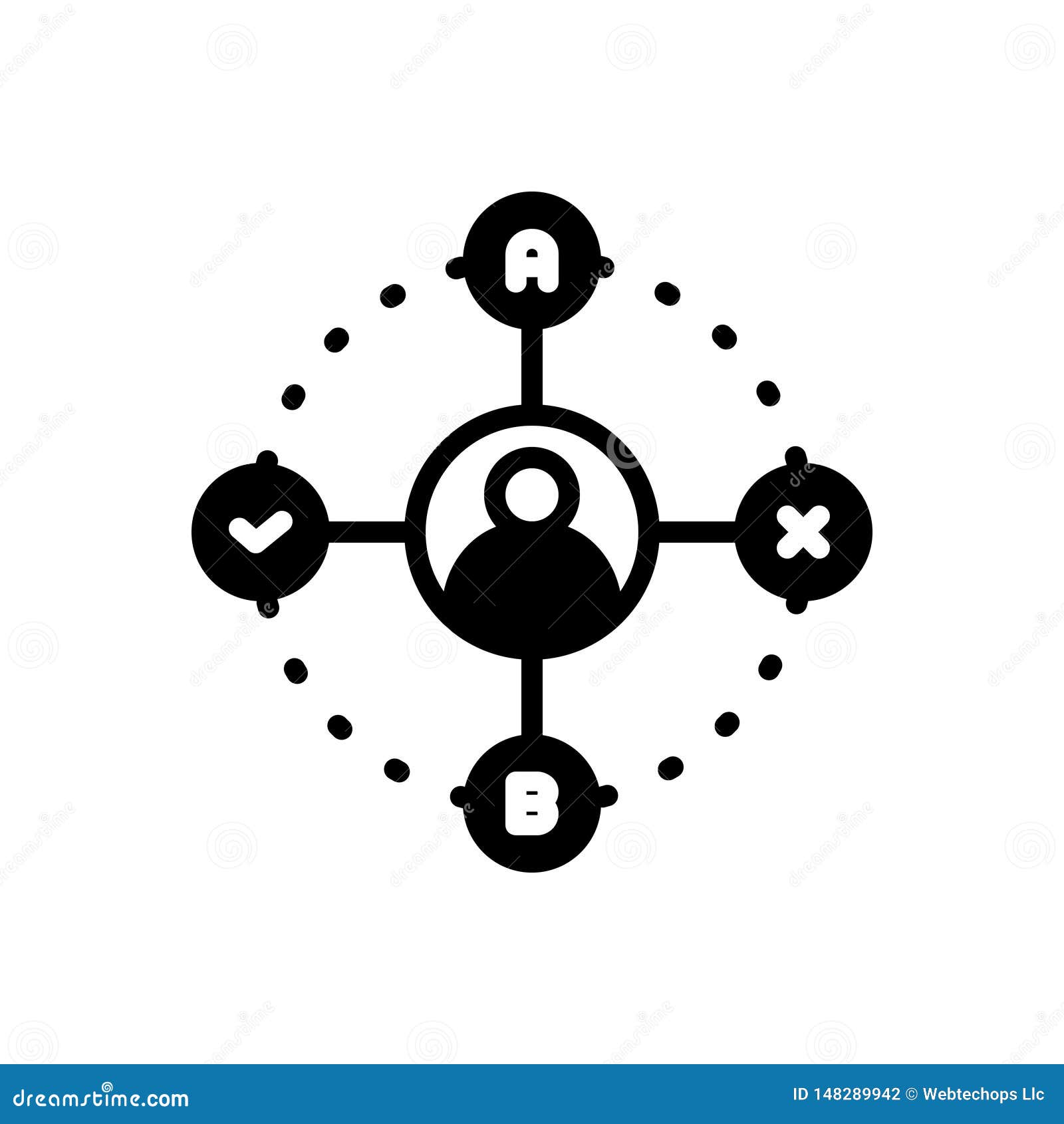 Black Solid Icon for Decision Making, Concept and Business Stock Vector ...