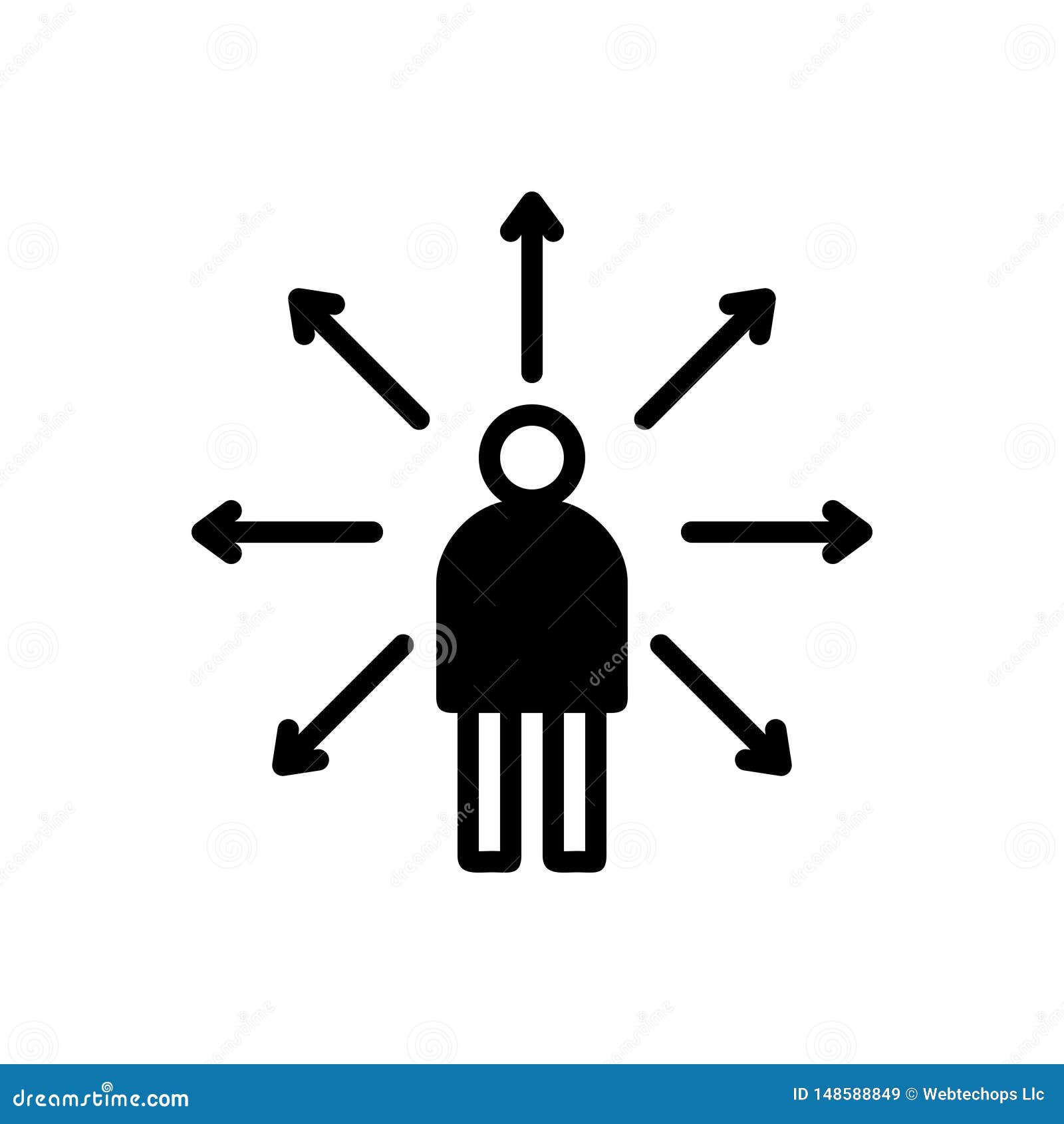 Black Solid Icon for Decision Making, Concept and Judgement Stock ...