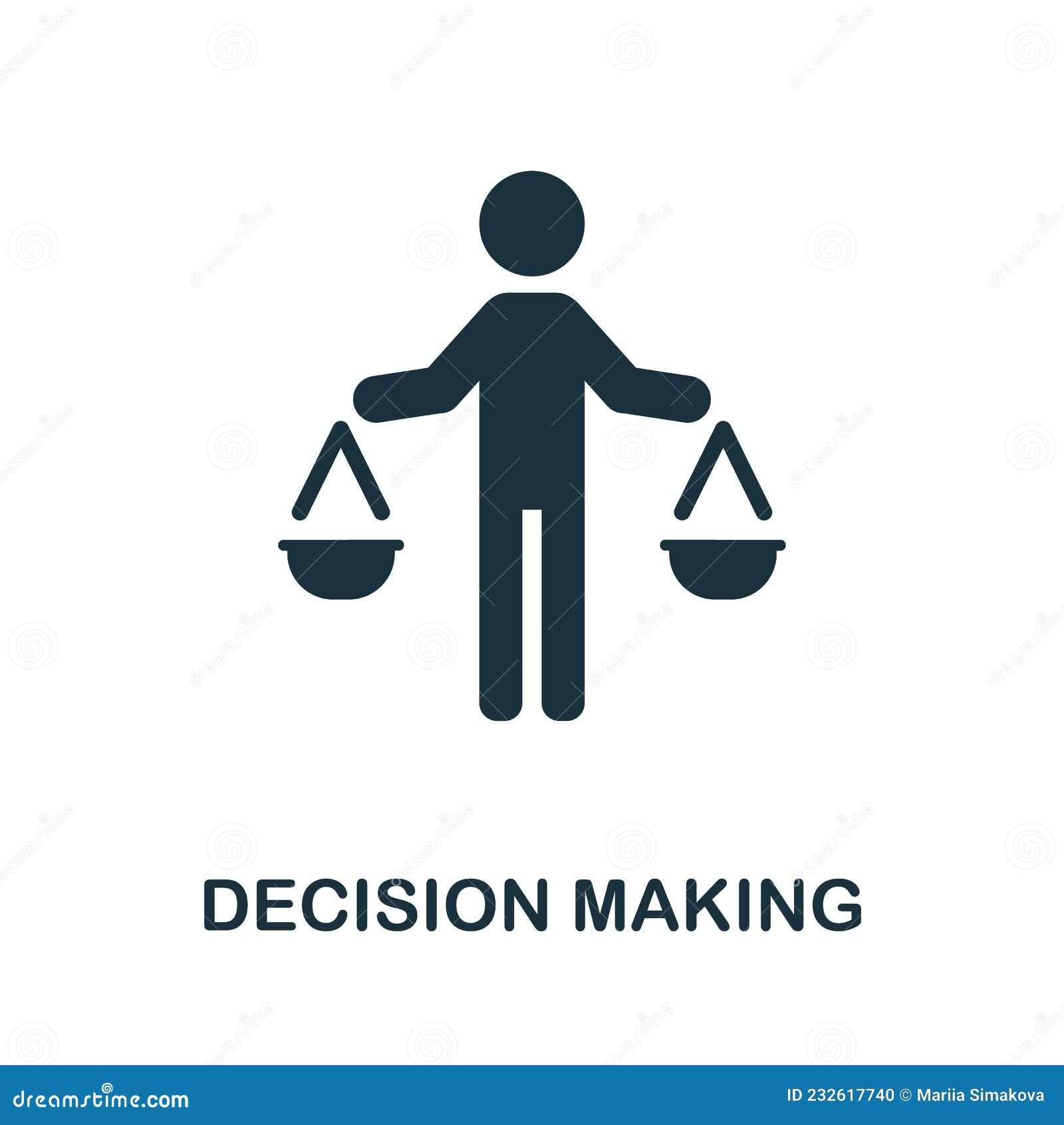 Decision Making Icon. Monochrome Sign from Corporate Development ...
