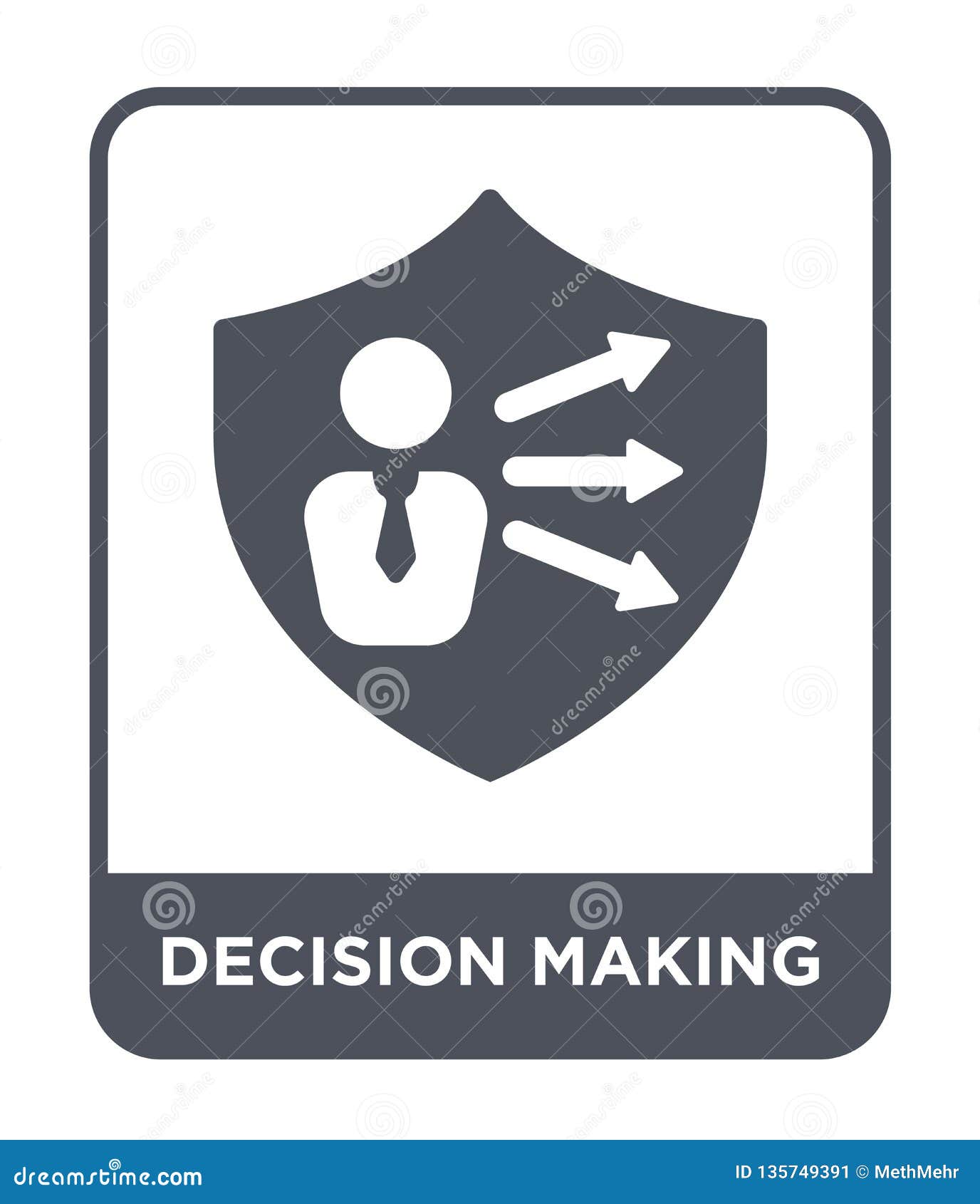 Decision Making Icon in Trendy Design Style. Decision Making Icon ...