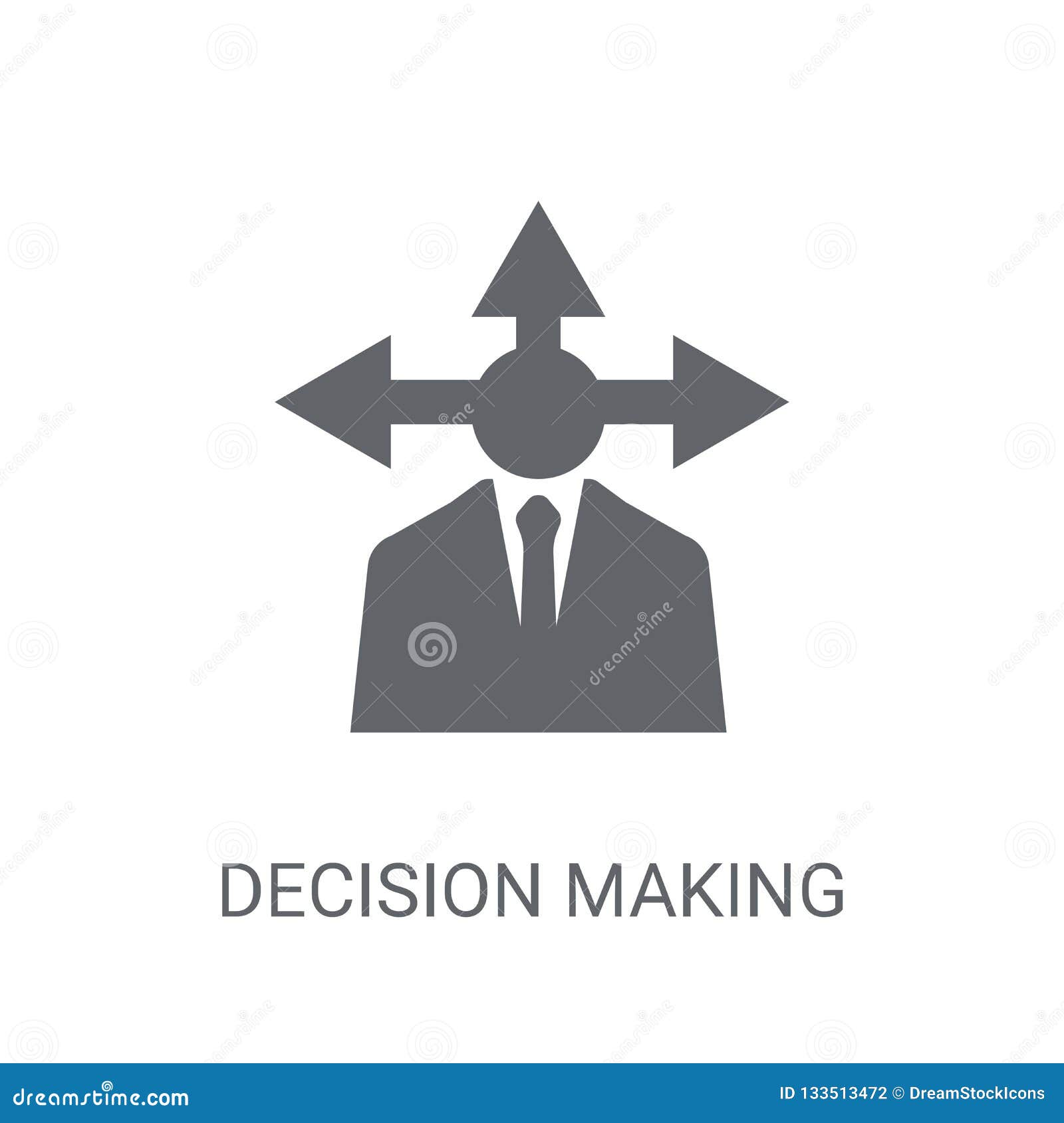 Decision Making Icon. Trendy Decision Making Logo Concept on Whi Stock ...