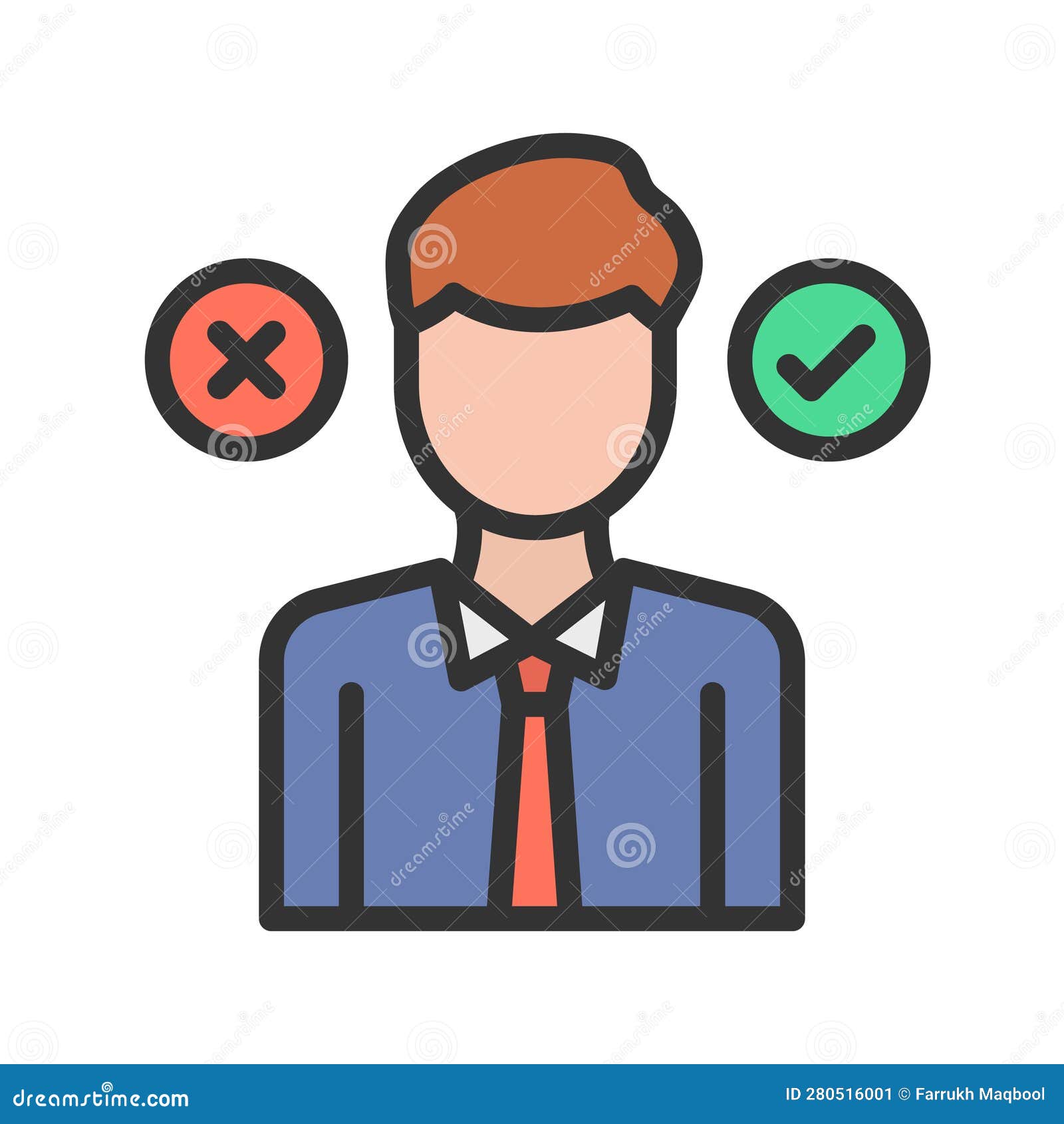 Decision Making Icon Vector Image. Stock Vector - Illustration of ...