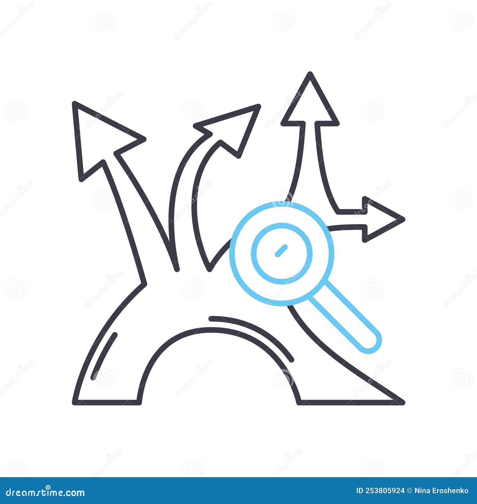 Decision Making Line Icon, Outline Symbol, Vector Illustration, Concept ...