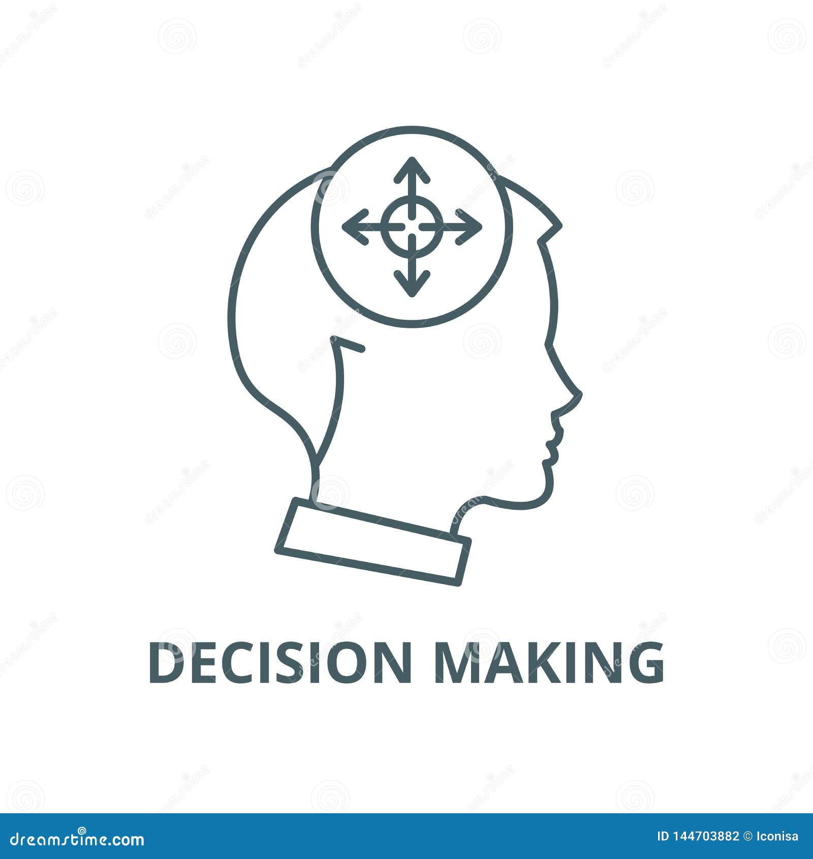 Decision Making Line Icon, Vector. Decision Making Outline Sign ... Decision Making Line Icon, Vector. Decision Making Outline Sign ...