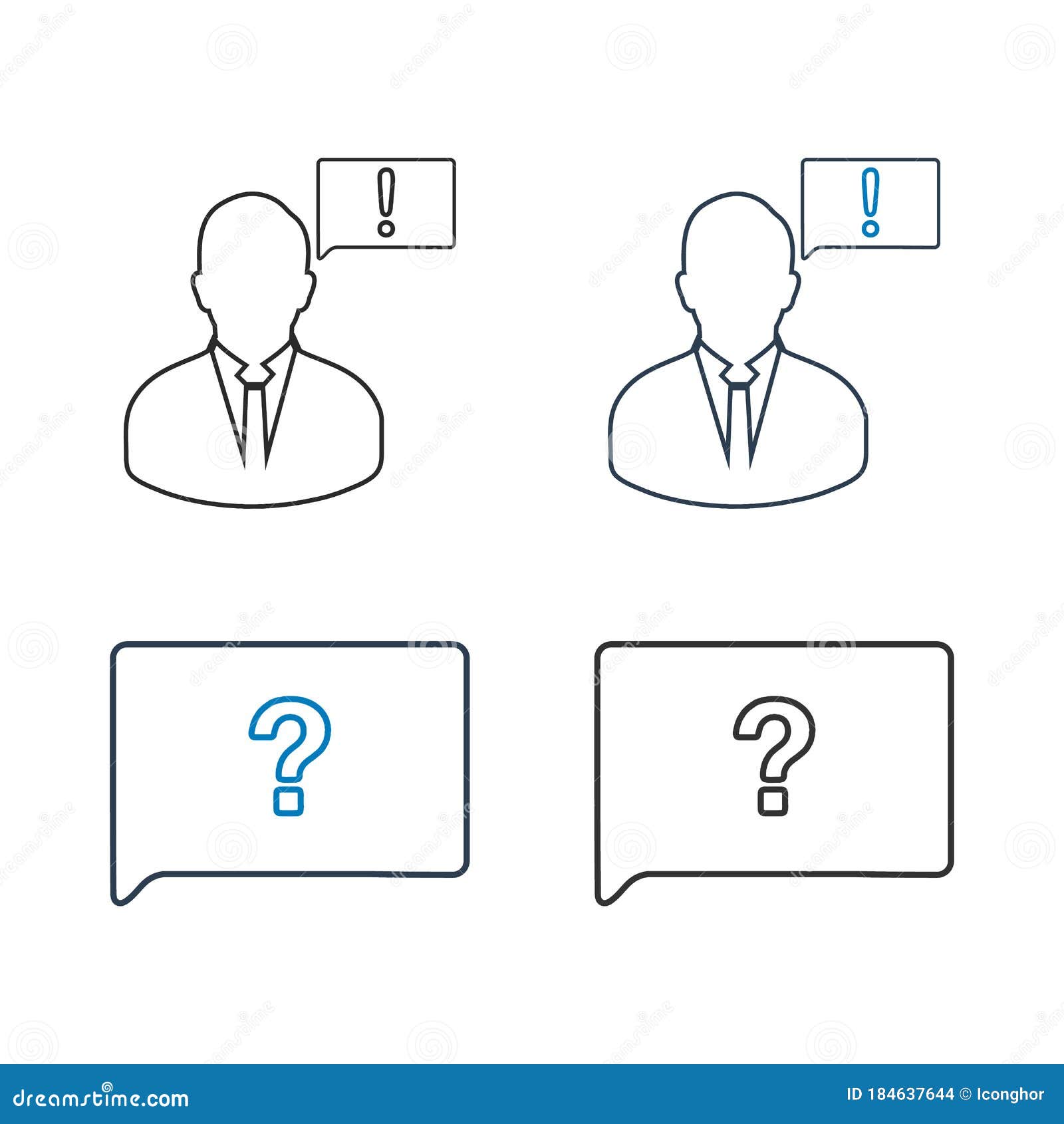 Decision Making line Icon. stock vector. Illustration of line - 184637644