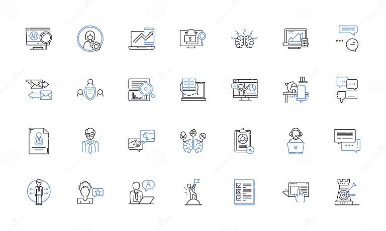 Decision Making Line Icons Collection. Choice, Selection, Judgment ...