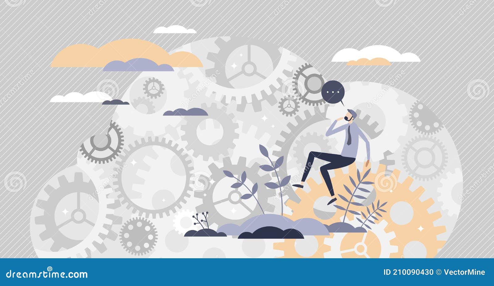 Decision Making Mind about Complex and Difficult Process Tiny Person ...