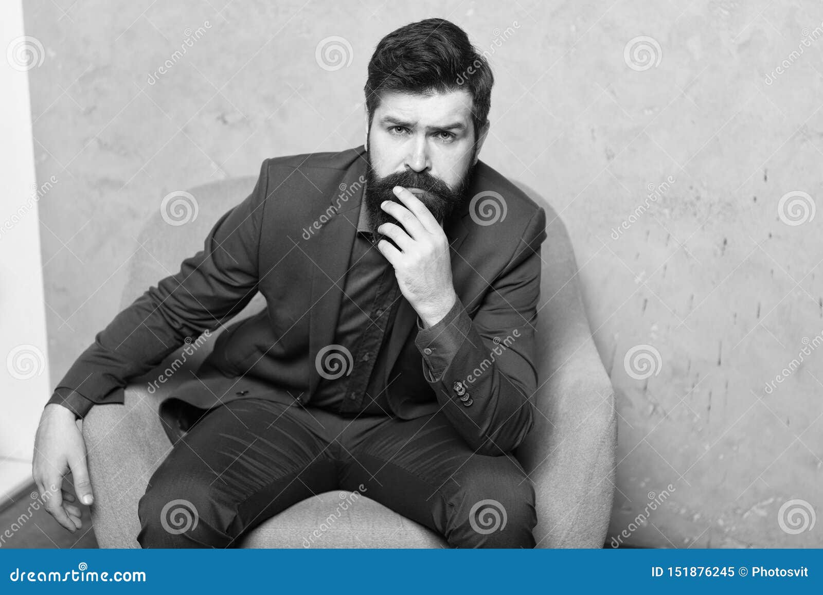 Decision Making is Part of Management. Man Bearded Businessman ...