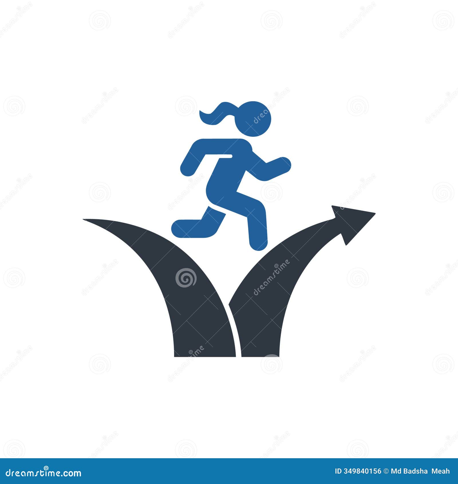 Decision Making Path Icon stock vector. Illustration of sign - 349840156