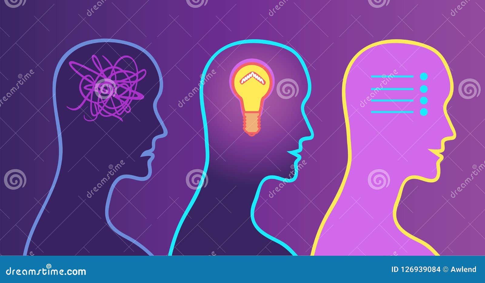 Decision Making Process, Illumination in the Head. Problem Solved ...