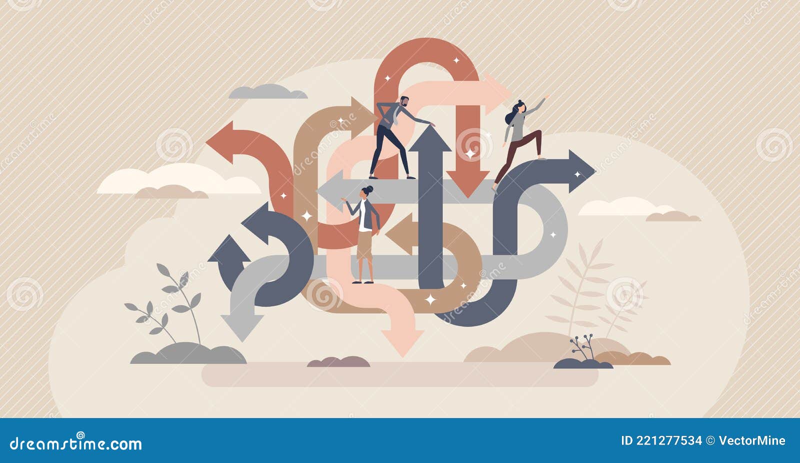 Decision Making Process with Many Solution Path Choices Tiny Person ...