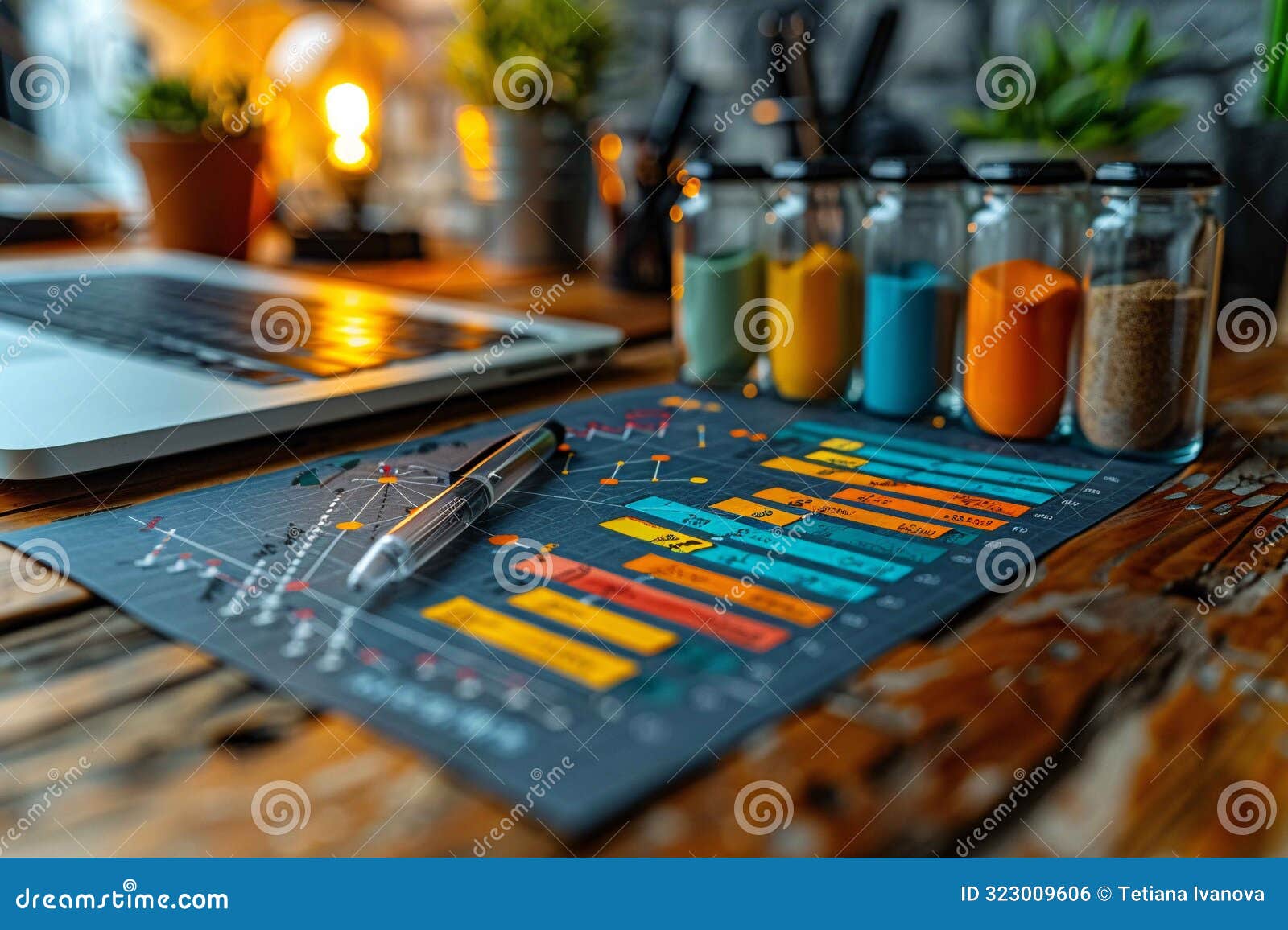 Decision-making Processes with Graphs. Stock Illustration ...