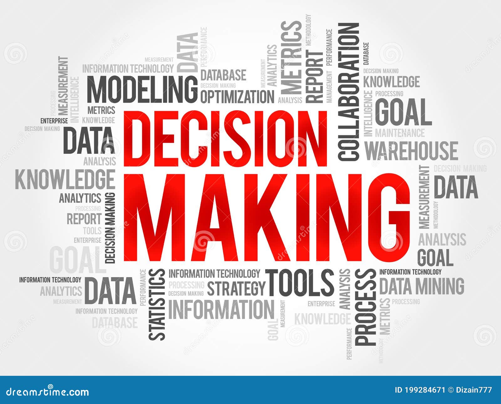 Decision Making word cloud stock illustration. Illustration of choice ...