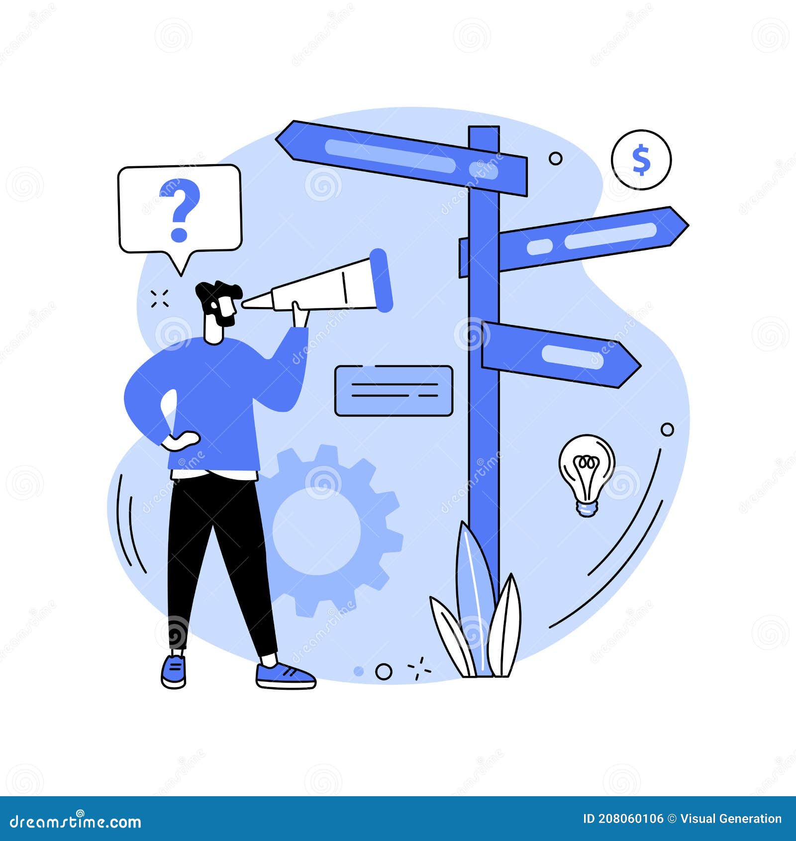 Decision Management Abstract Concept Vector Illustration. Stock Vector ...