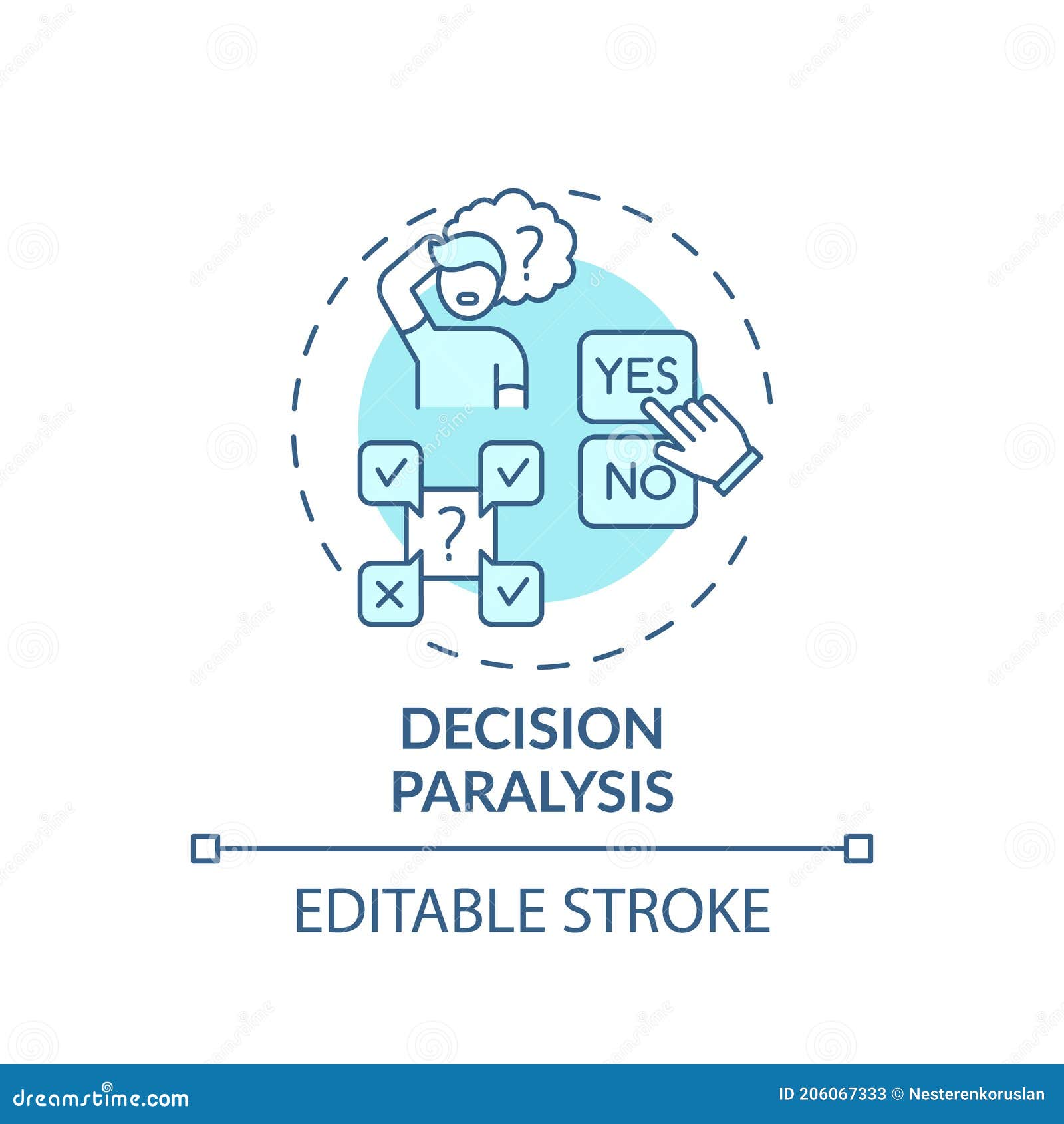 Decision Paralysis Concept Icon Stock Vector - Illustration of ...