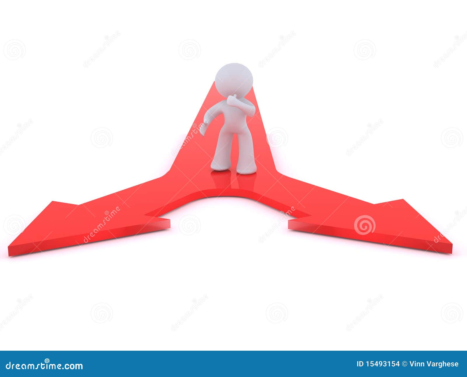 Decision Point at Crossroads Stock Illustration - Illustration of ...