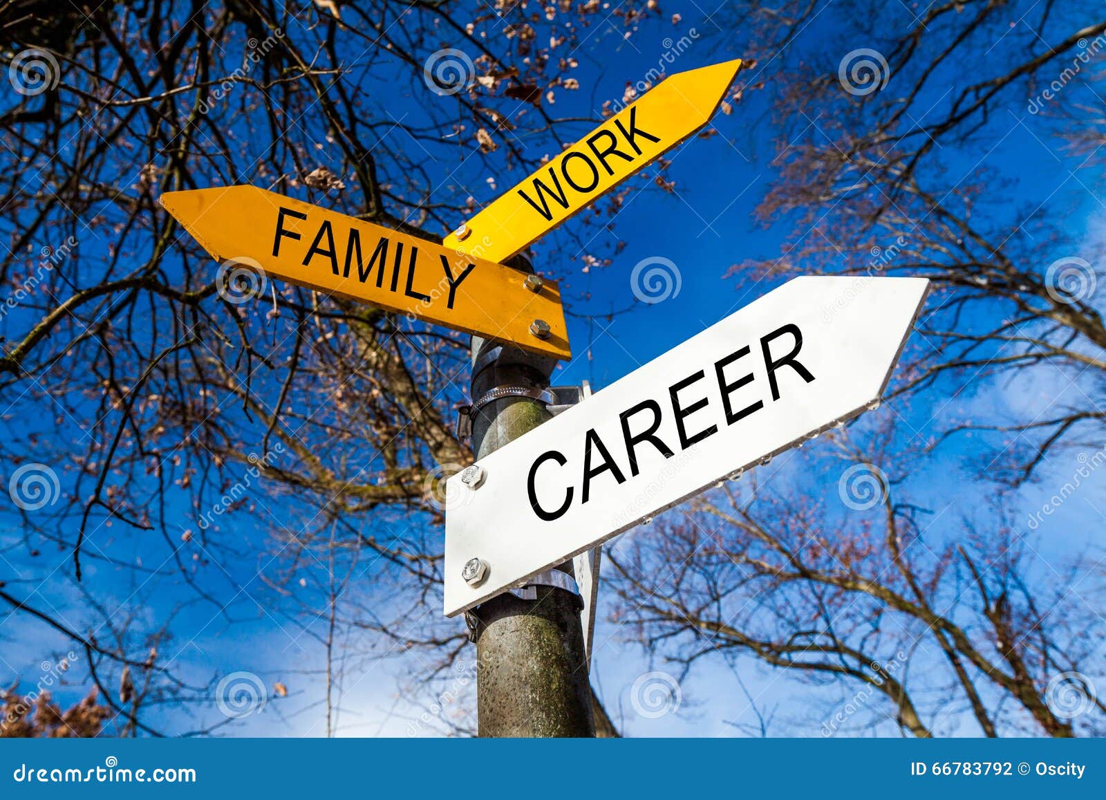 Decision Sign in Yellow and White Stock Photo - Image of path, future ...