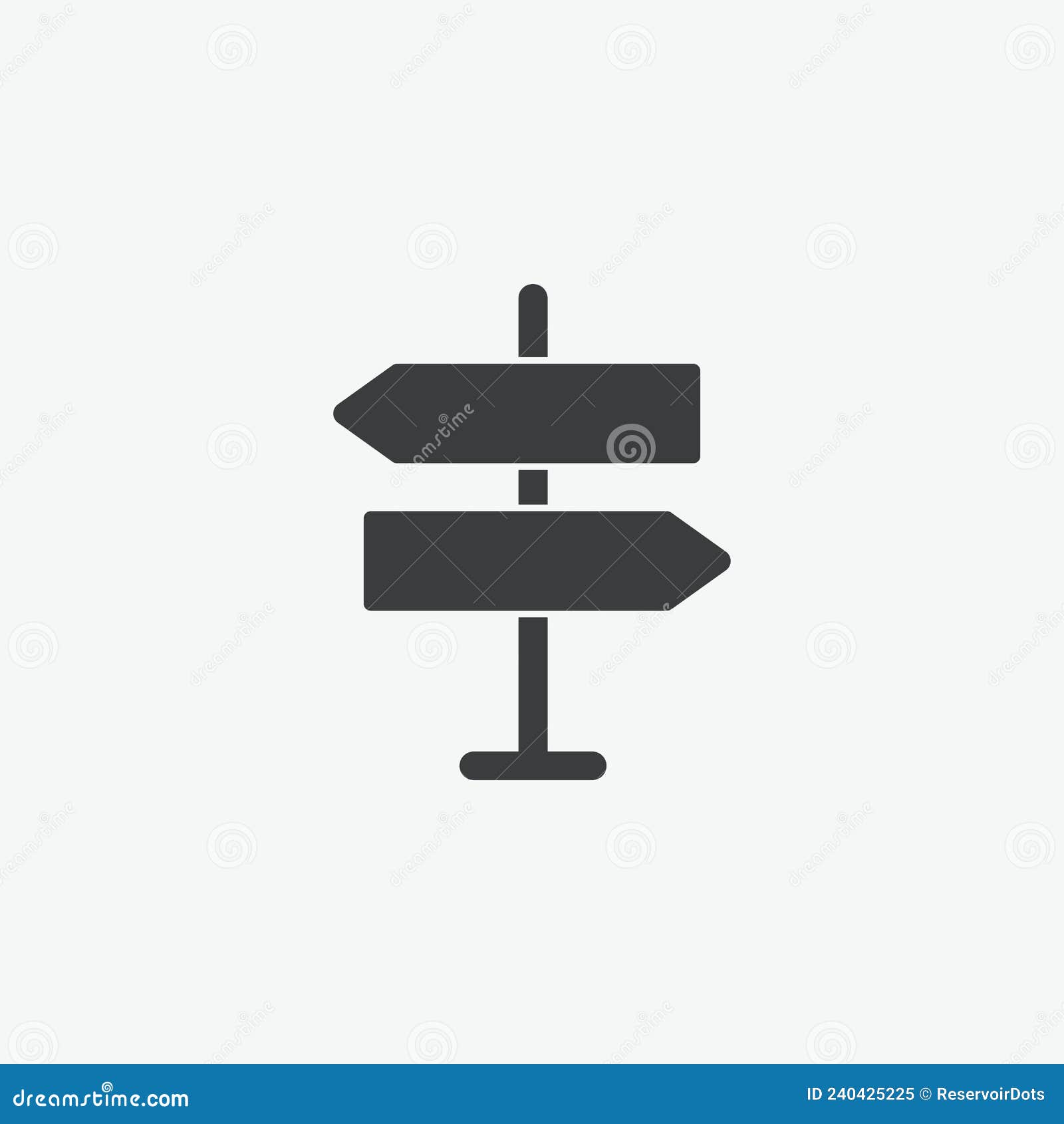 Decision Signpost Vector Icon Stock Vector - Illustration of blank ...