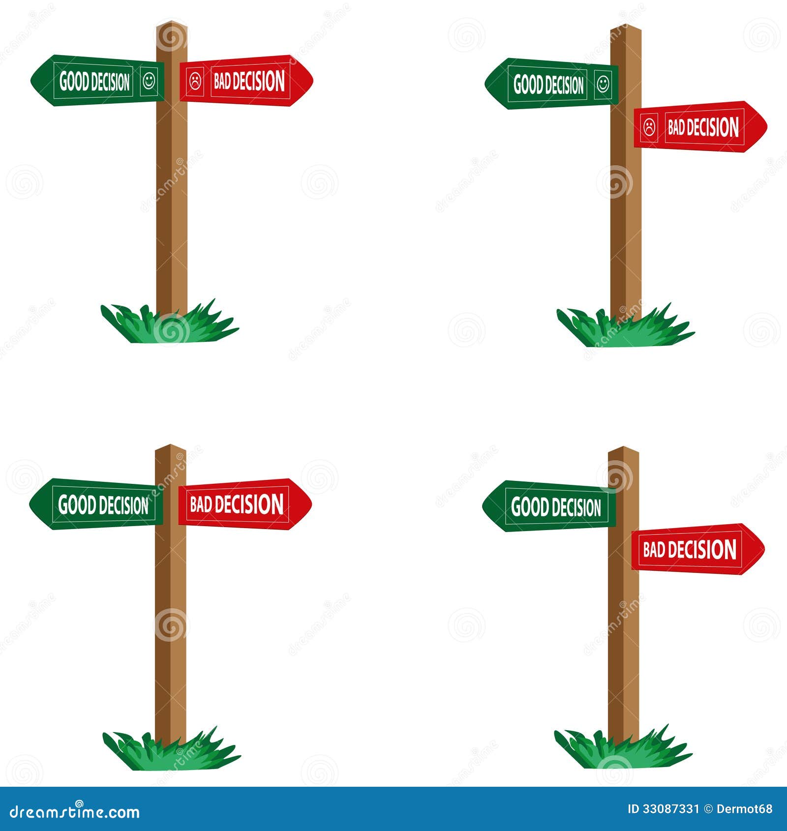 Decision Signs stock vector. Illustration of figure, choice - 33087331