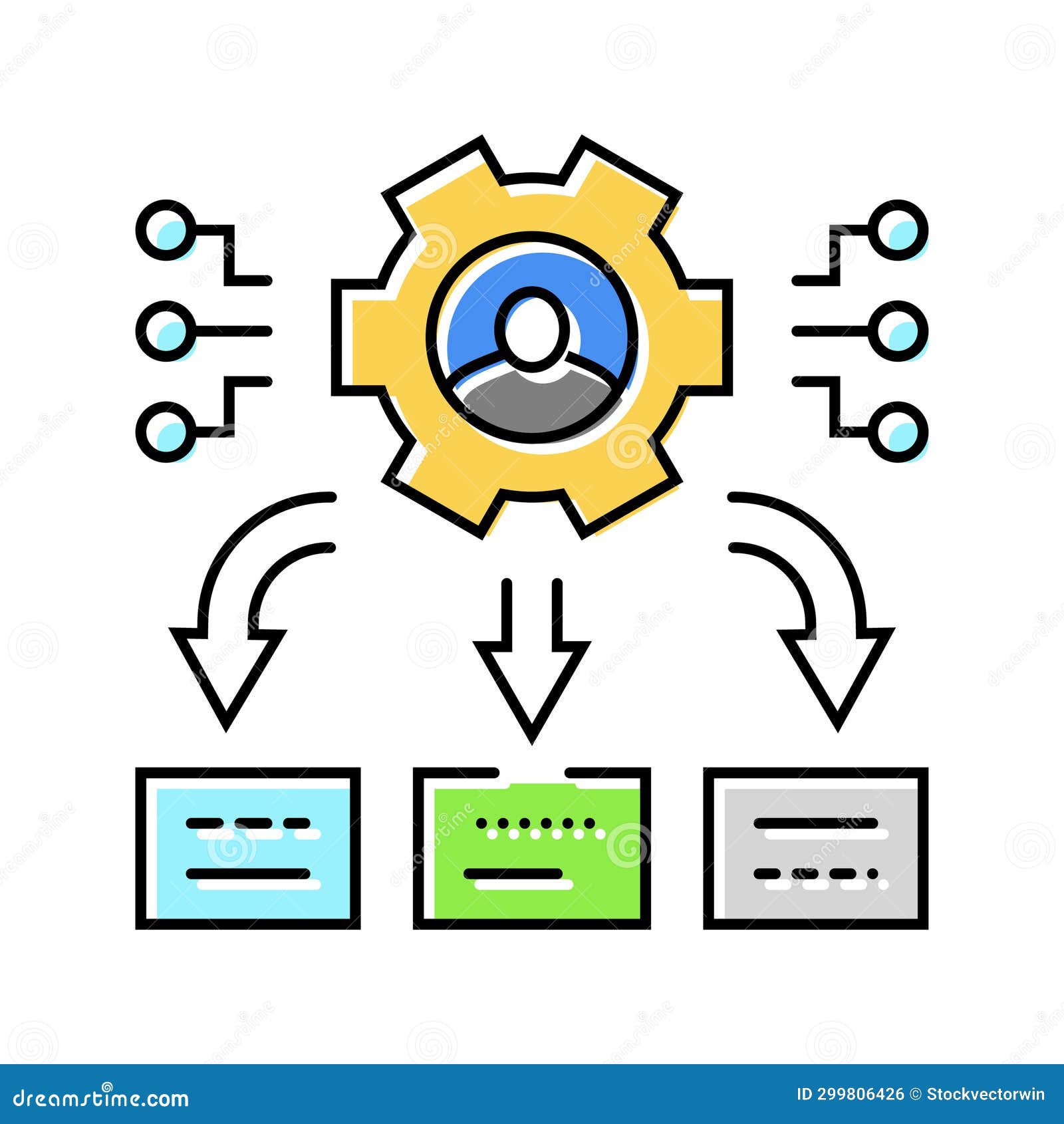 Decision Support System Vector Infographic In Minimal Outline Style ...