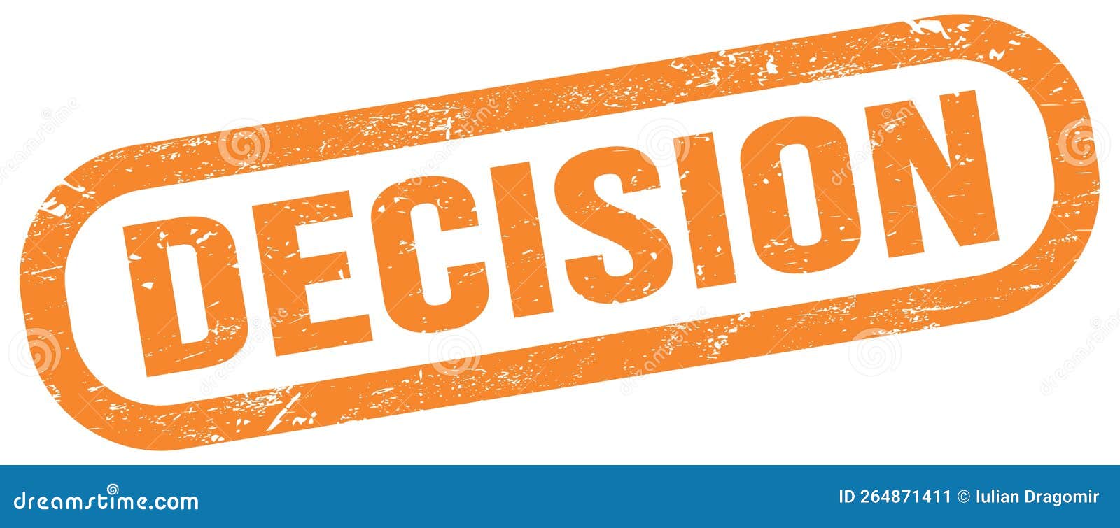 DECISION, Text Written on Orange Stamp Sign Stock Illustration ...