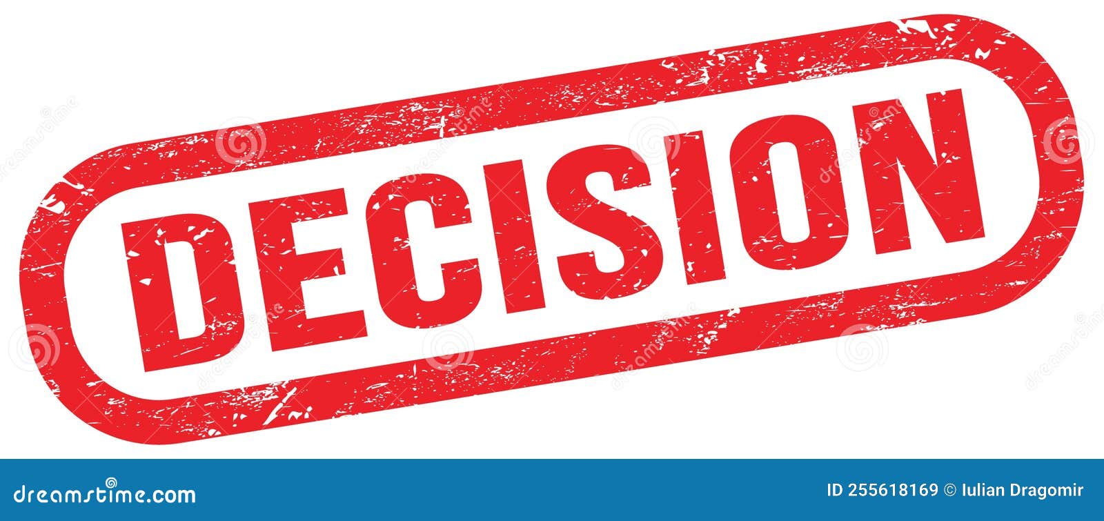DECISION, Text Written on Red Stamp Sign Stock Illustration ...