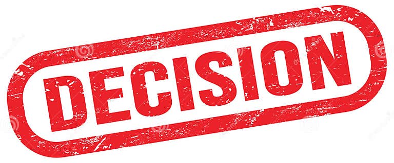 DECISION, Text Written on Red Stamp Sign Stock Illustration ...
