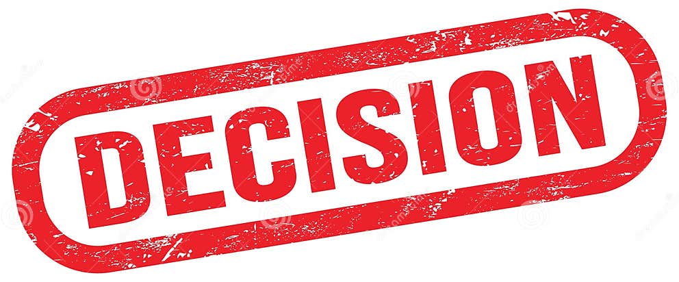 DECISION, Text Written on Red Stamp Sign Stock Illustration ...