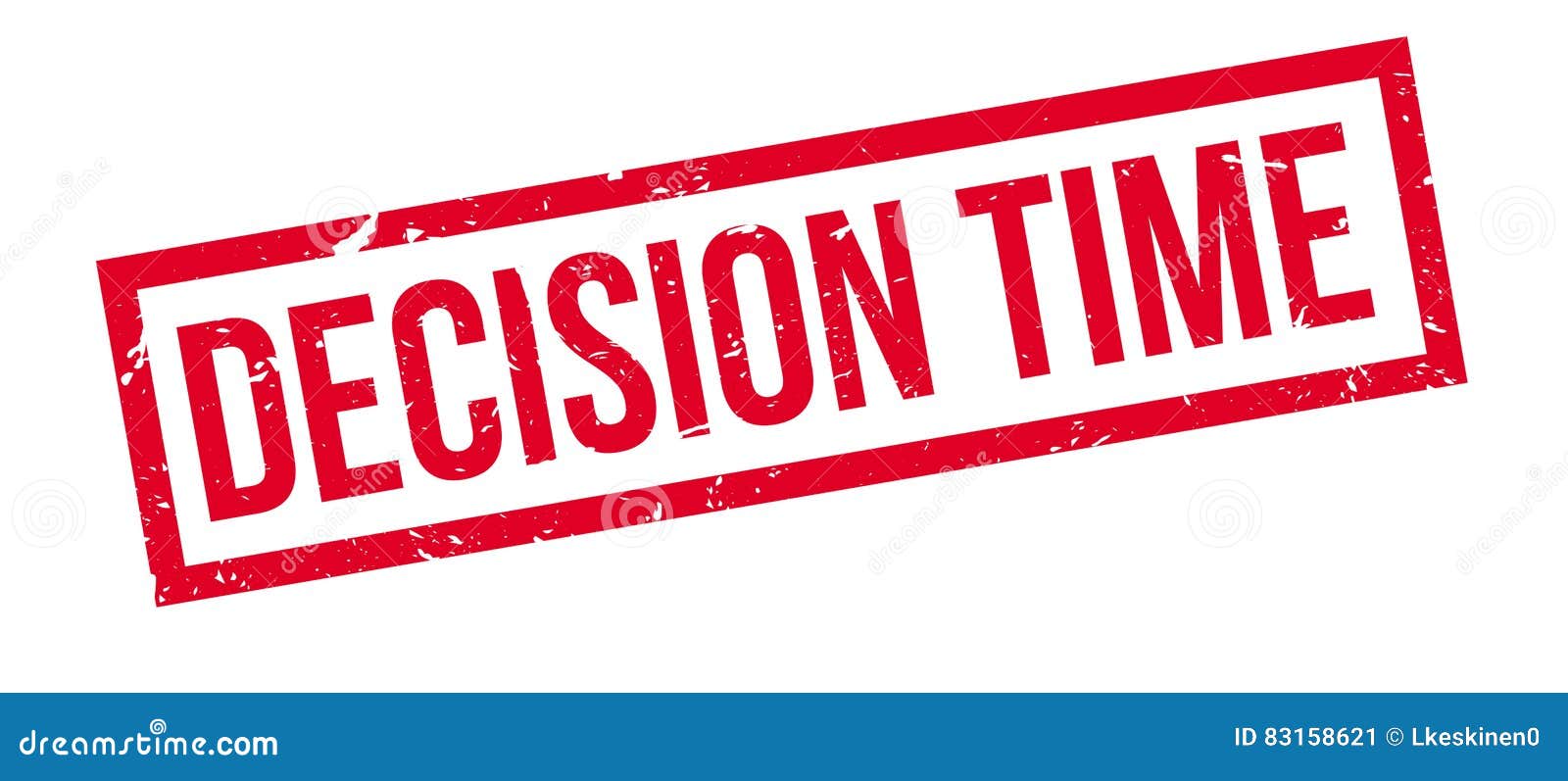 Decision Time rubber stamp stock illustration. Illustration of leader ...