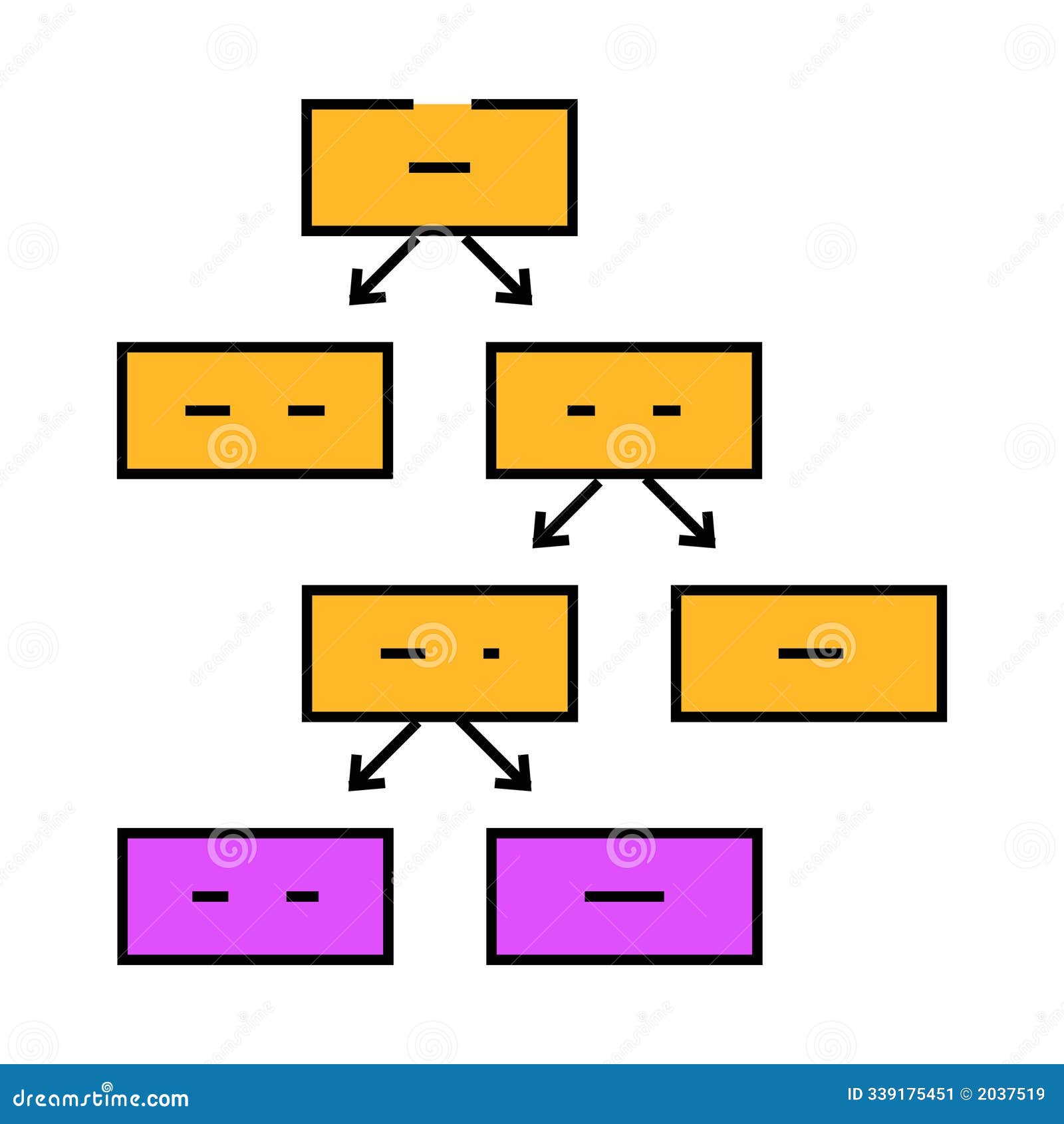 Decision Tree Algorithm Icon Color Illustration Royalty-Free Cartoon | CartoonDealer.com #339175451