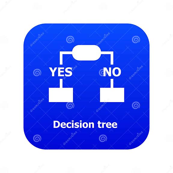 Decision Tree Icon Blue Vector Stock Vector - Illustration of icon ...
