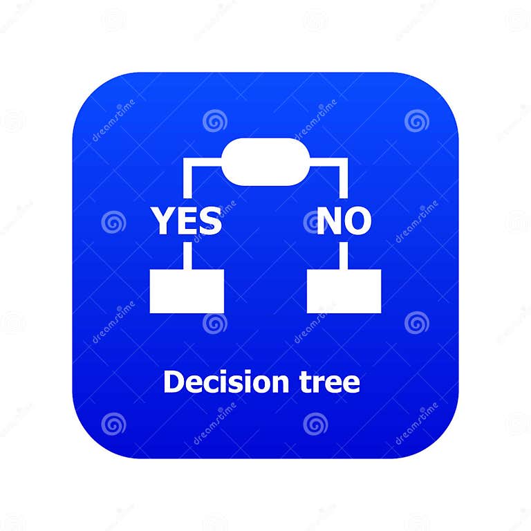 Decision Tree Icon Blue Vector Stock Vector - Illustration of icon ...