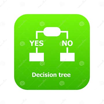 Decision tree icon green stock illustration. Illustration of report ...