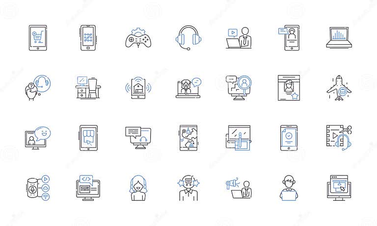 Decision Trees Line Icons Collection Algorithm Categorical Classifier Computation Confusion