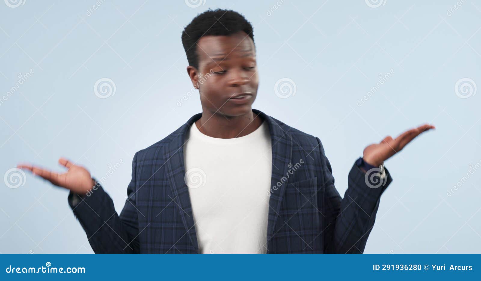 Decision, Why Hands and Black Man Face with a Smile from Choice and ...