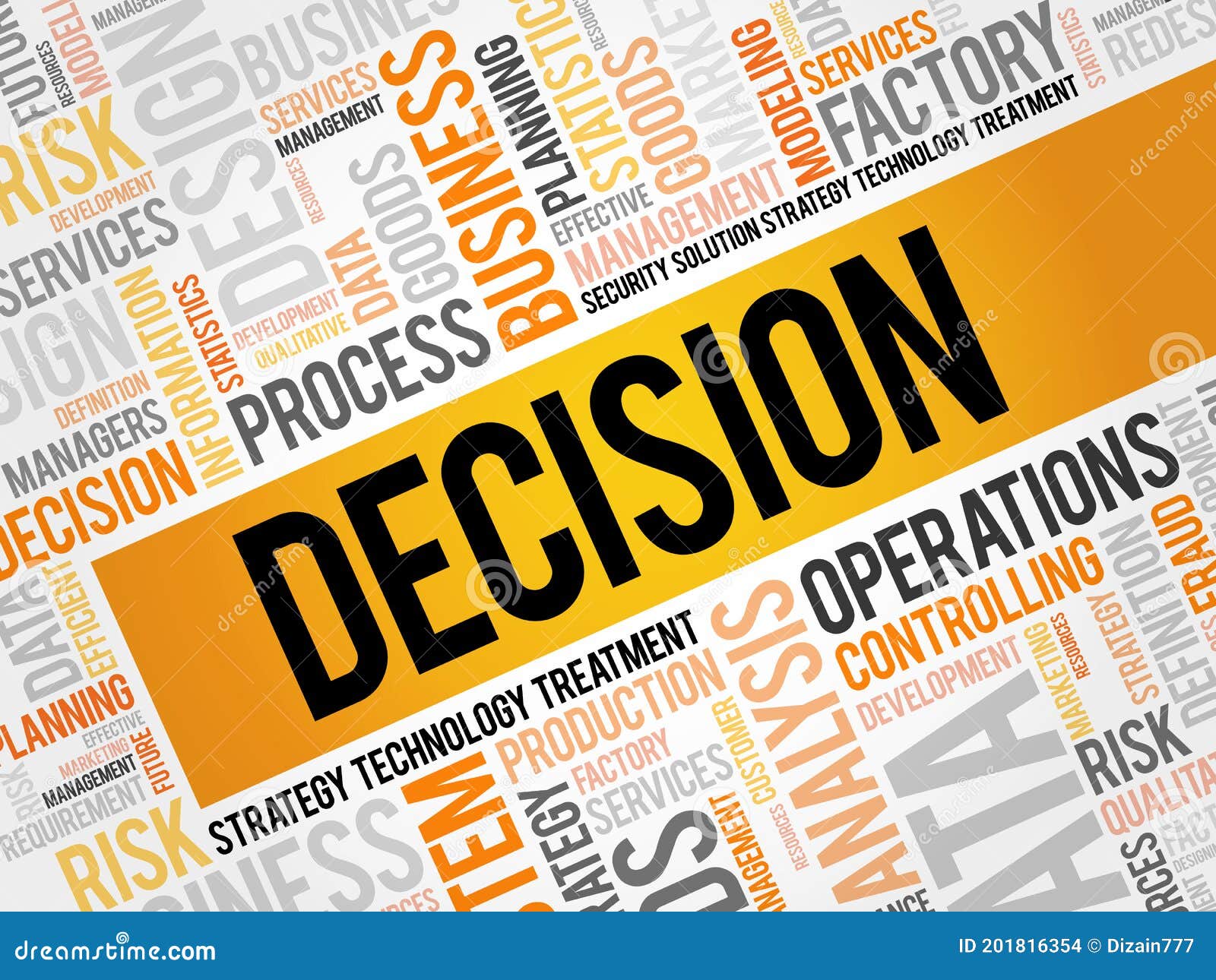 DECISION word cloud stock illustration. Illustration of collage - 201816354