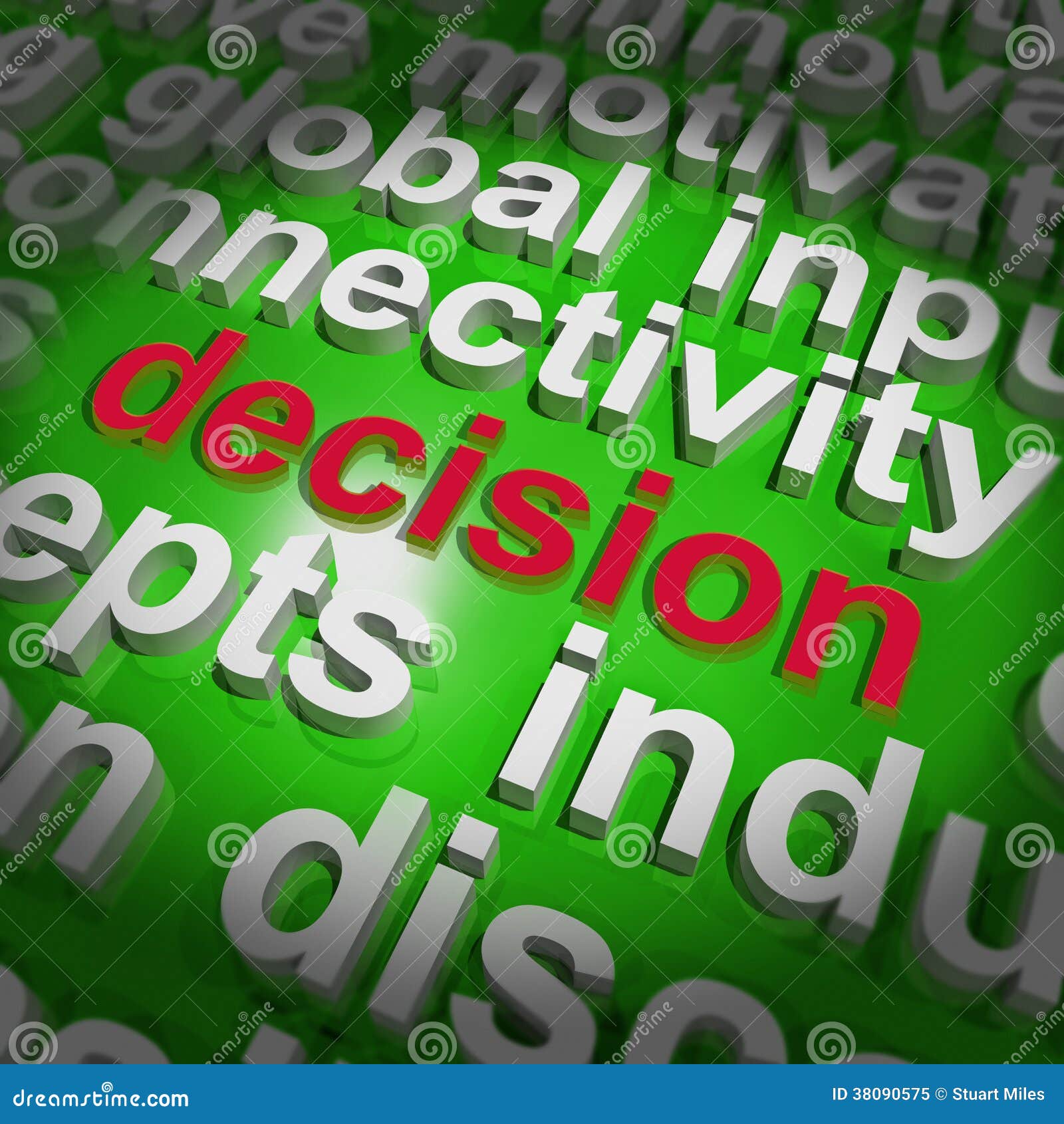 Decision Word Cloud Shows Choice or Decide Stock Illustration ...