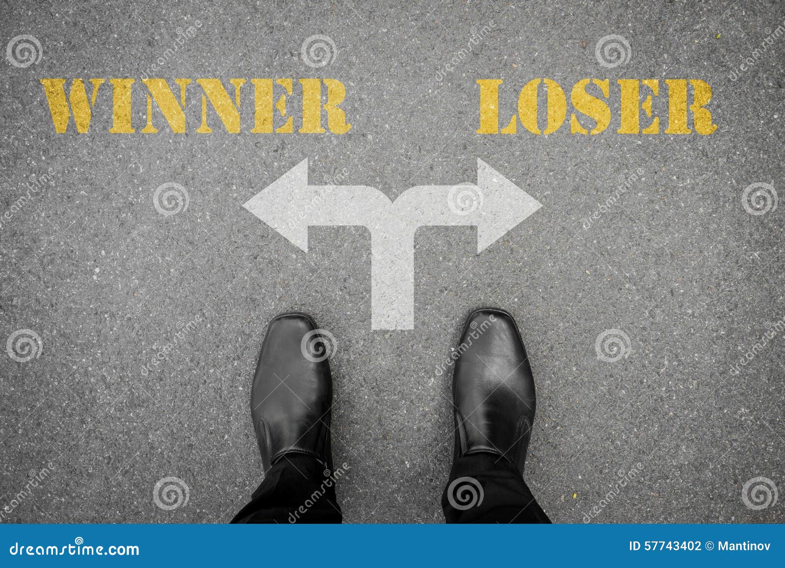 Decisione Da Fare - Vincitore O Perdente Fotografia Stock - Immagine di ...