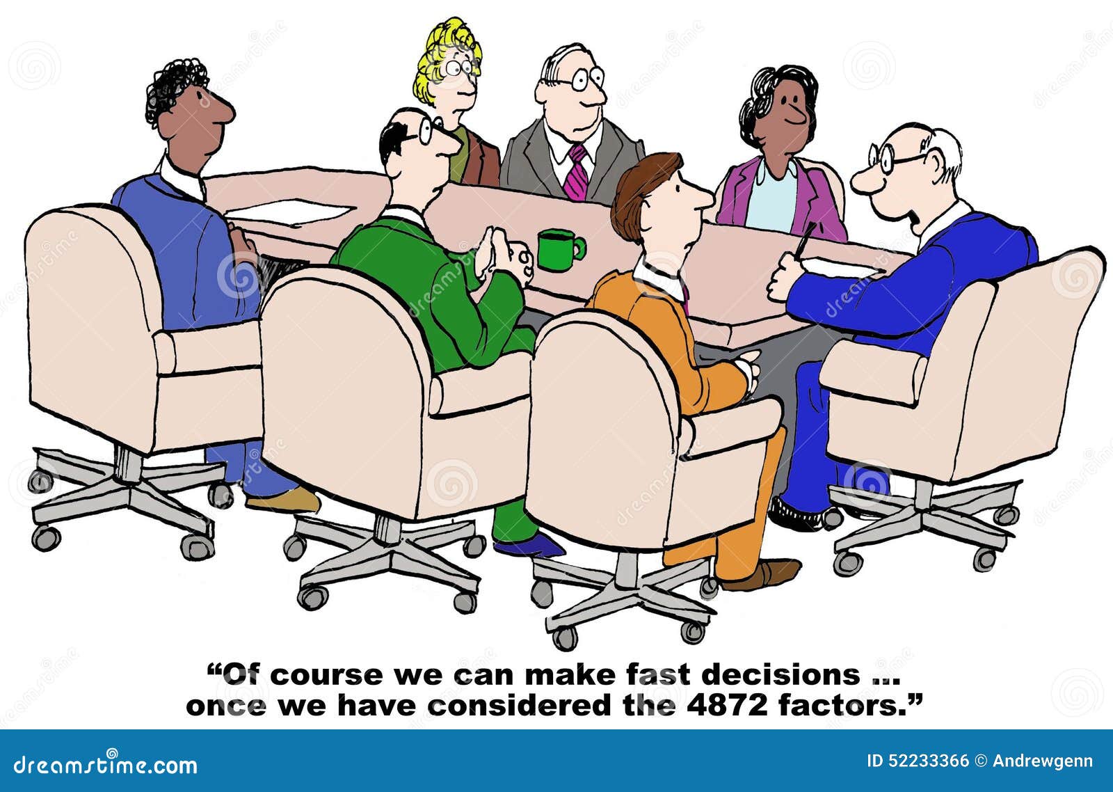 Decisiones rápidas stock de ilustración. Ilustración de hombres - 52233366