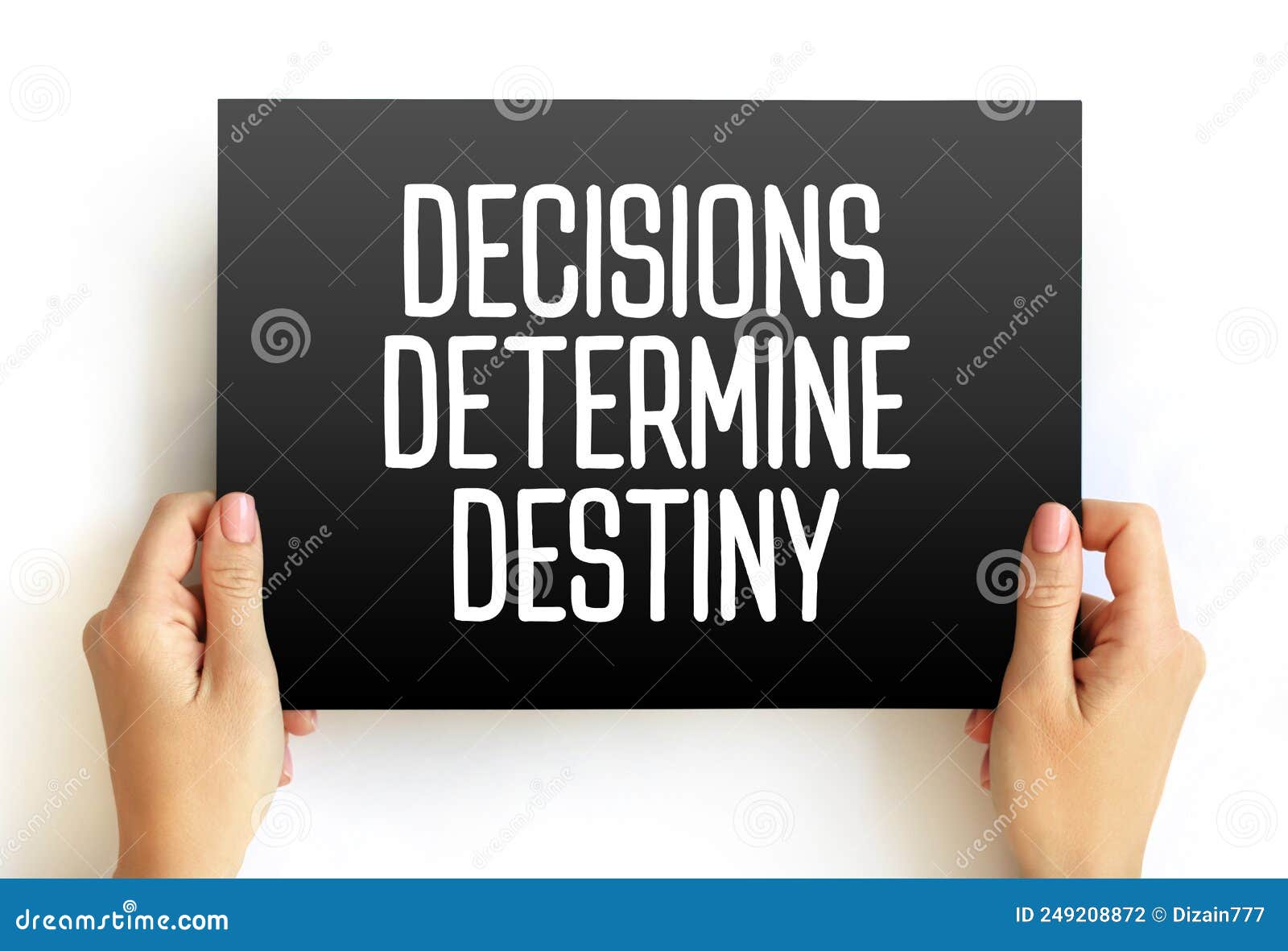 Decisions Determine Destiny Text Quote on Card, Concept Background ...