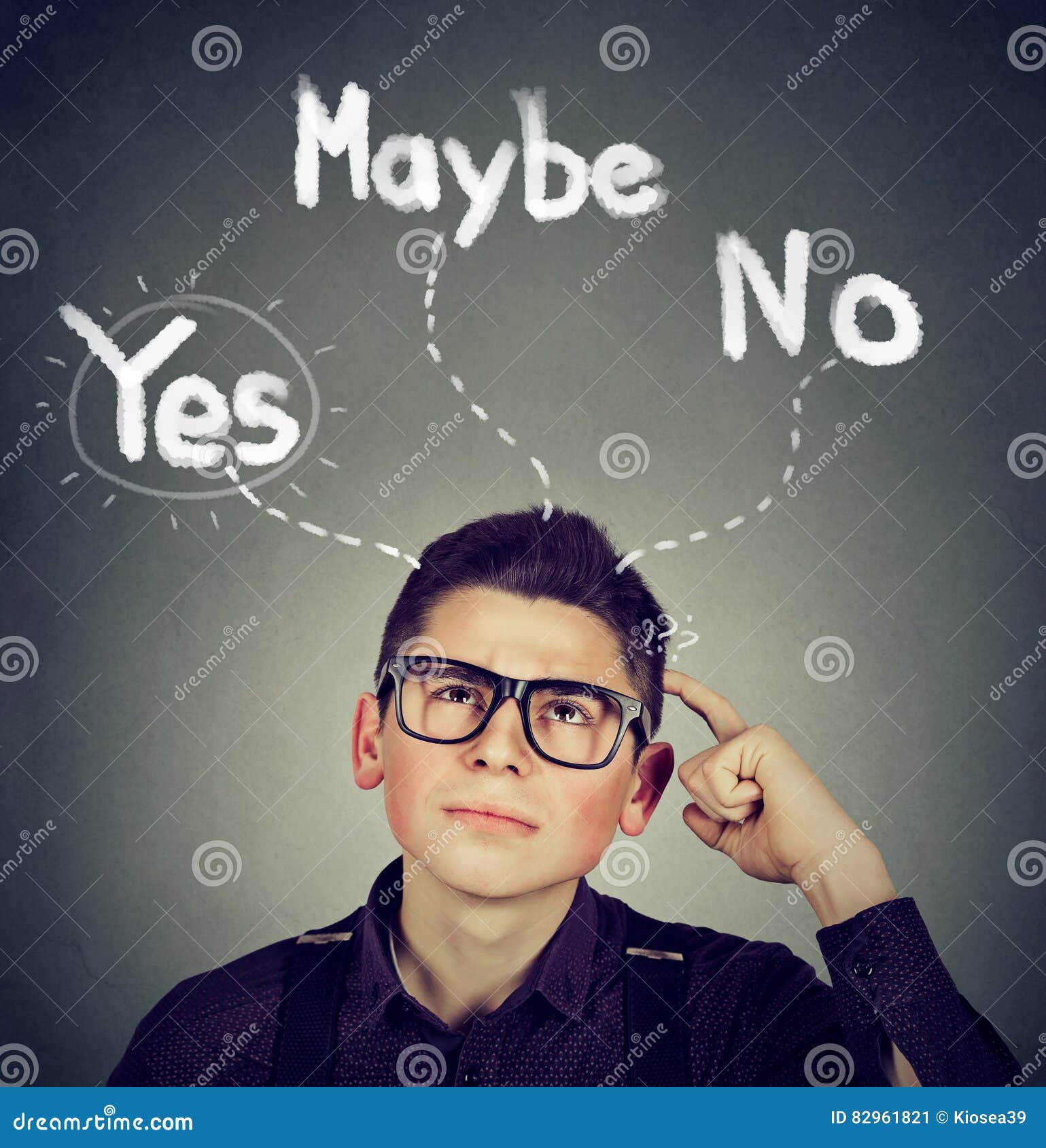 Decisions. Thoughtful Man Making Up His Mind Stock Image - Image of ...