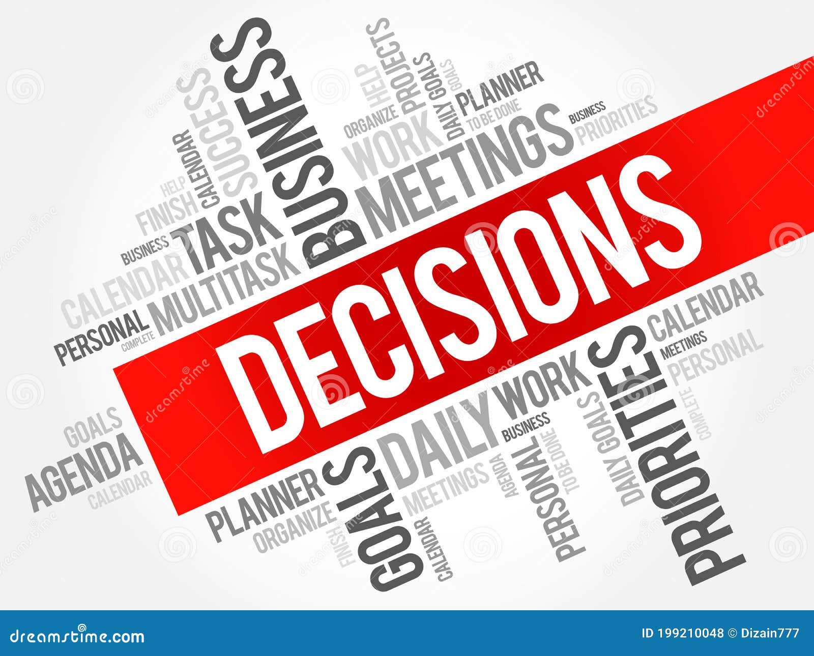 DECISIONS word cloud stock illustration. Illustration of business ...
