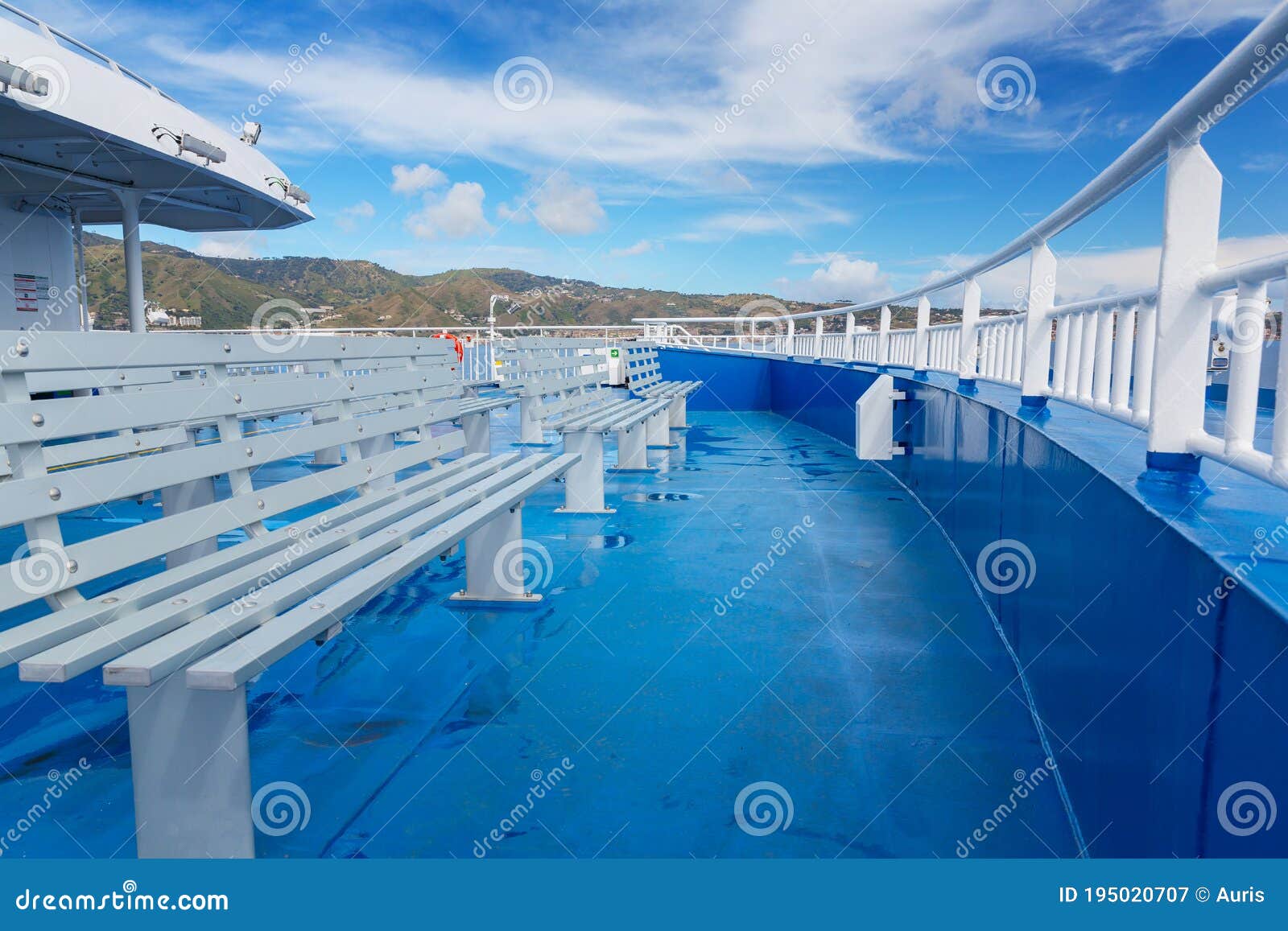 Deck with Benches on a Ship Stock Image - Image of relax, outdoor ...