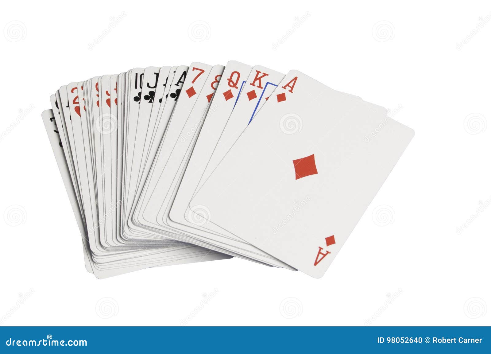 Deck of Cards Spread Face Up Stock Photo - Image of poker, graphic ...