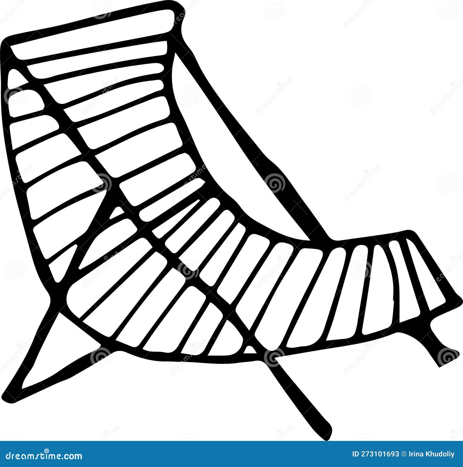 Deck chair stock illustration. Illustration of textile - 273101693