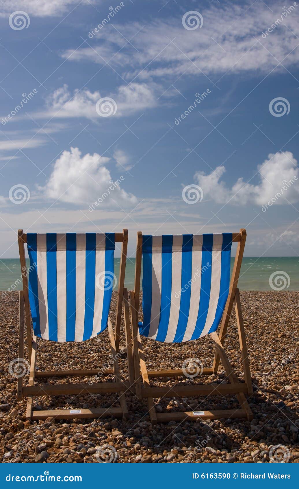 Deck Chairs Facing Ocean Picture. Image: 6163590