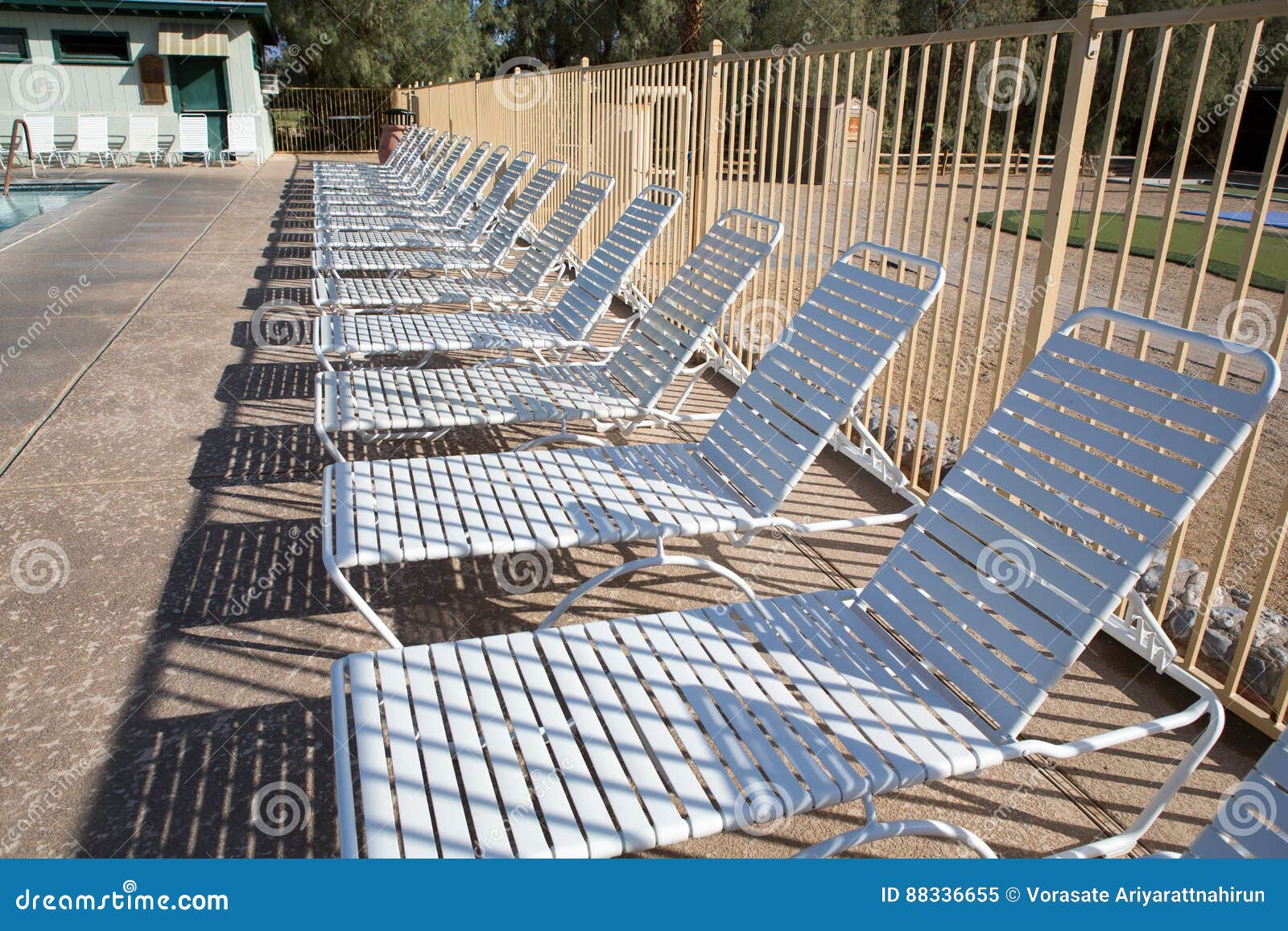 Deck Chairs and Swimming Pool Stock Image - Image of summer, chaise ...