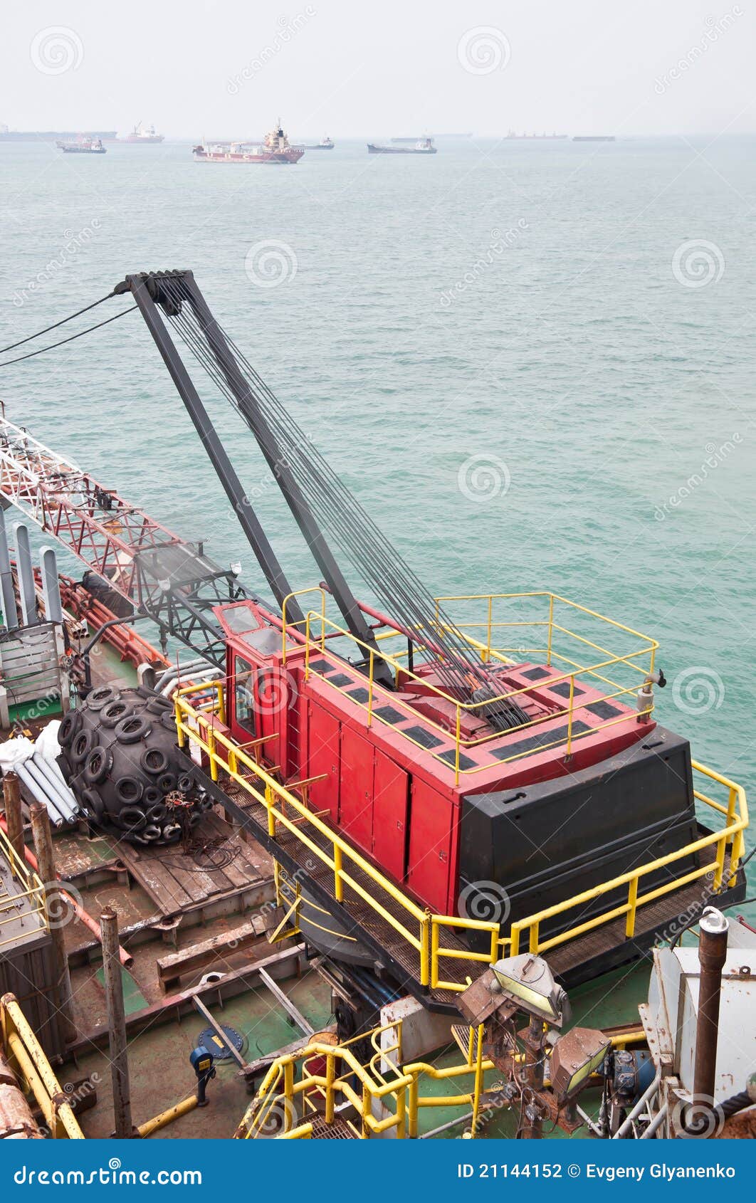 Deck Crane stock photo. Image of drill, metalwork, back - 21144152