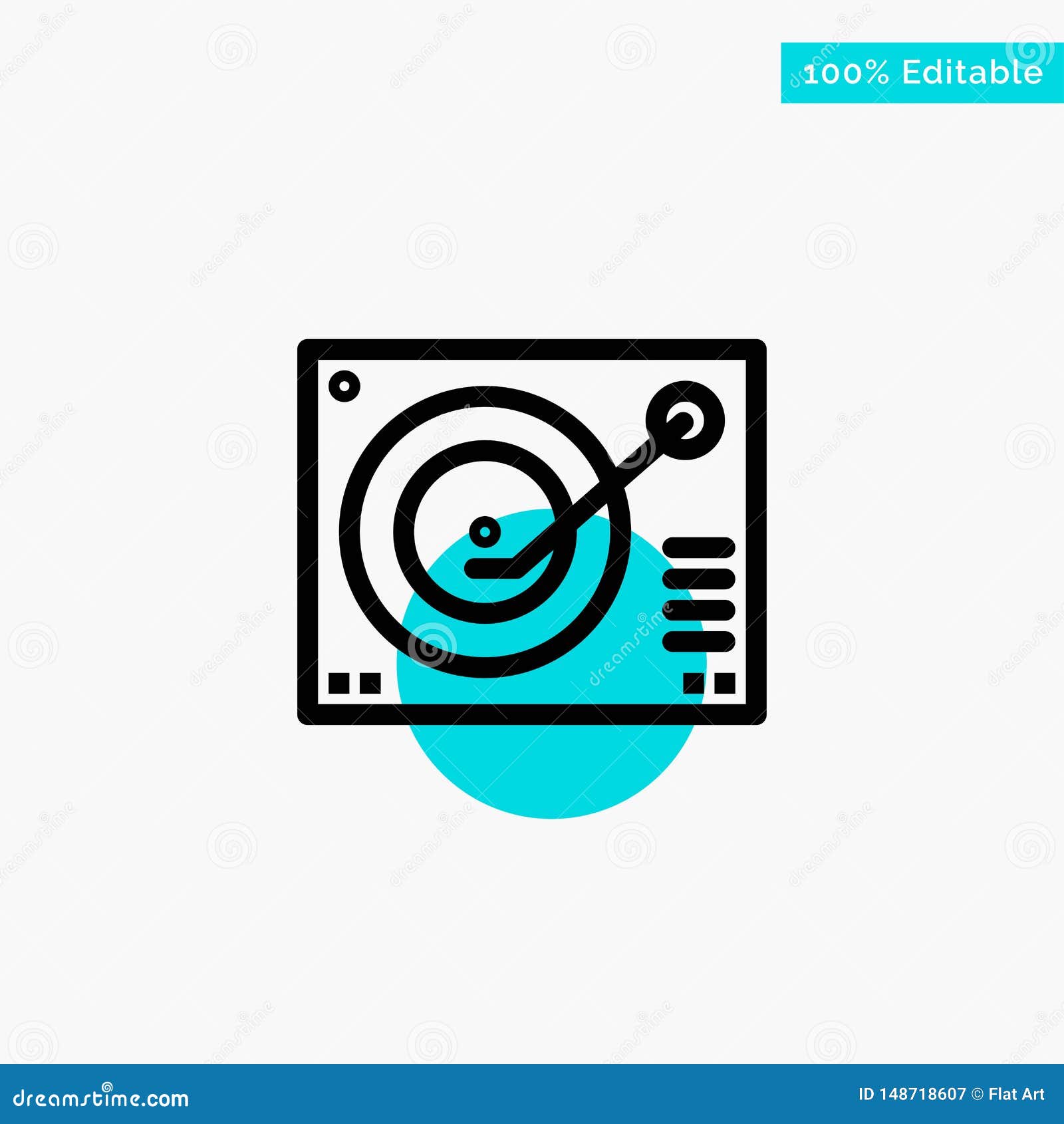 Deck, Device, Phonograph, Player, Record Solid Icon Infographics 5 ...